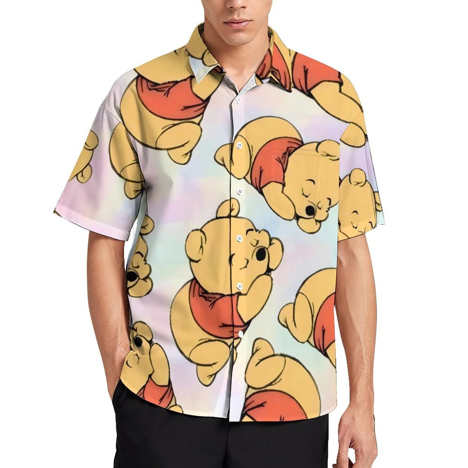 Winnie The Pooh Men's Summer Shirts Short Sleeve Button-Down XL - Walmart.com