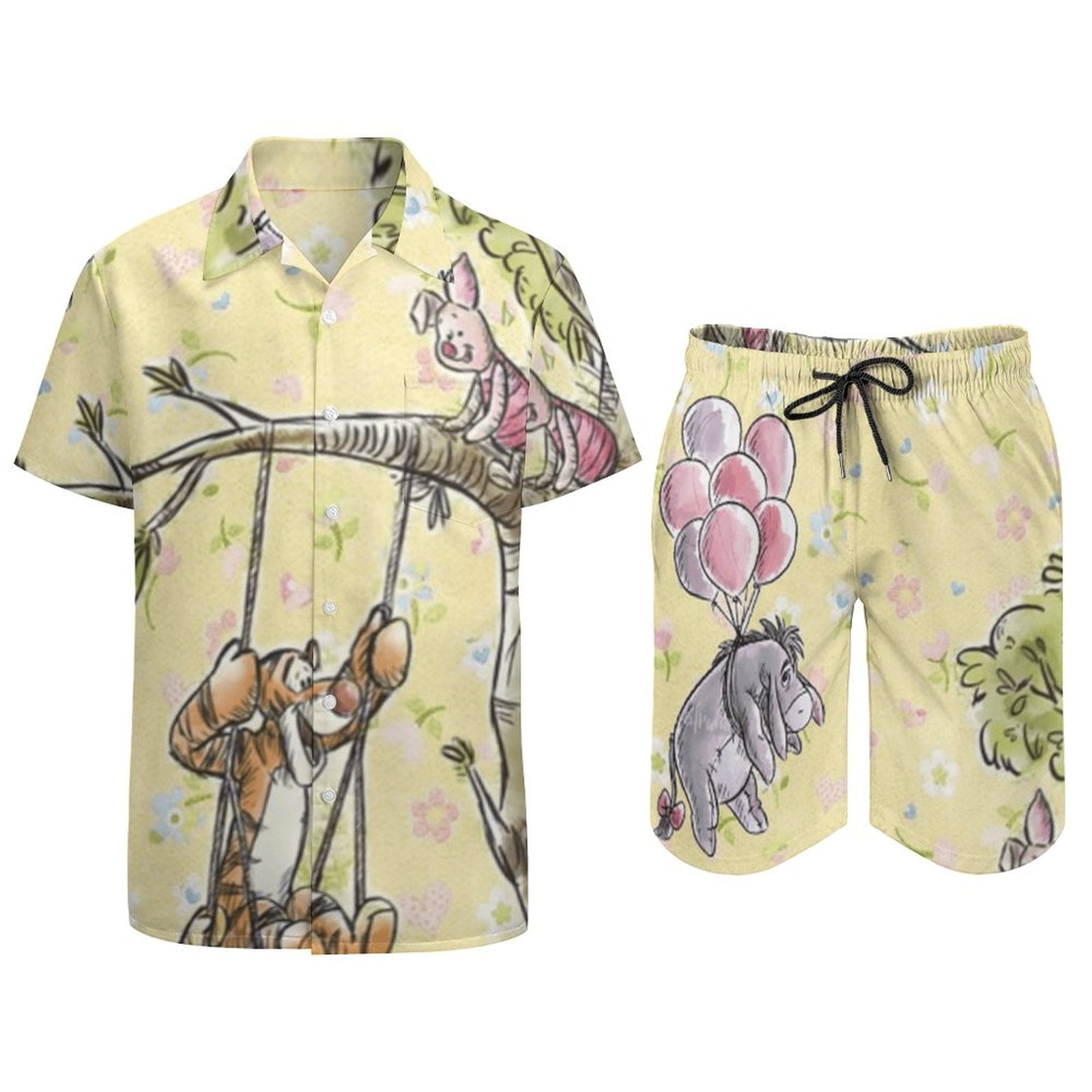 Winnie The Pooh Men's casual shirt beach suit M - Walmart.com