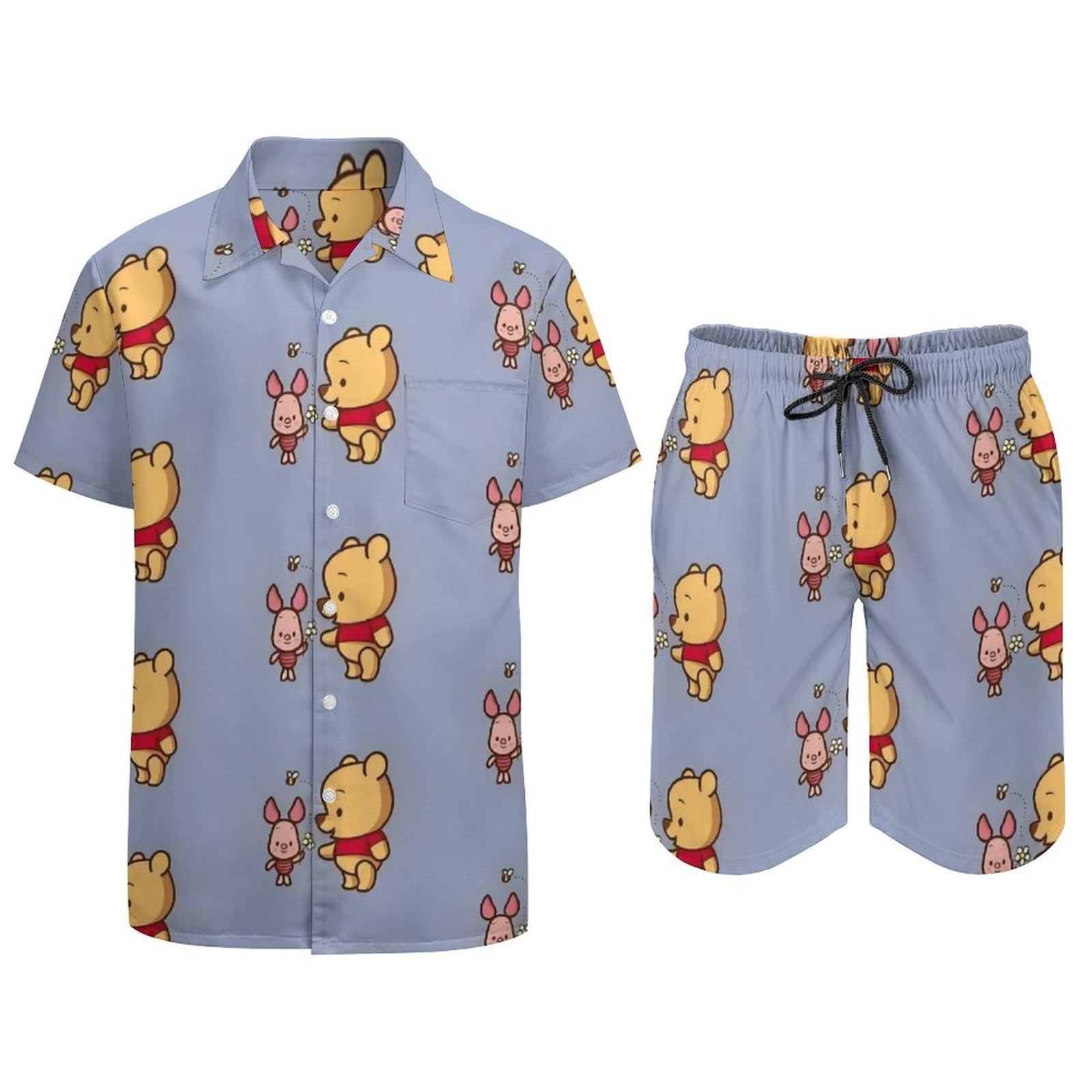 Winnie The Pooh Men's casual shirt beach suit M - Walmart.com
