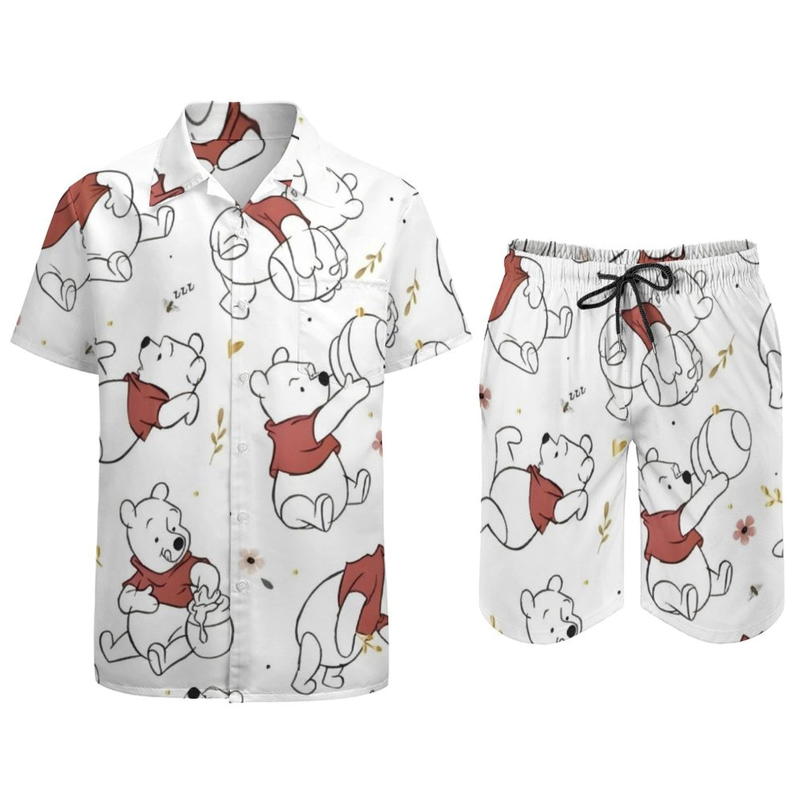 Winnie The Pooh Men's casual shirt beach suit S - Walmart.com