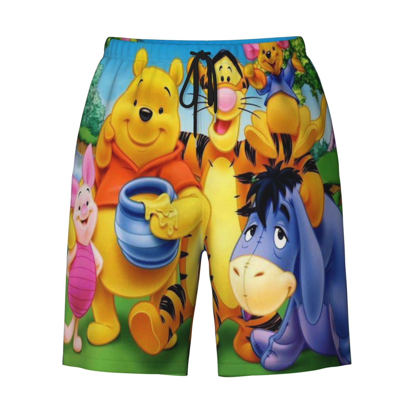 Winnie The Pooh Mens Swim Trunks Quick Dry Board Shorts with Mesh ...