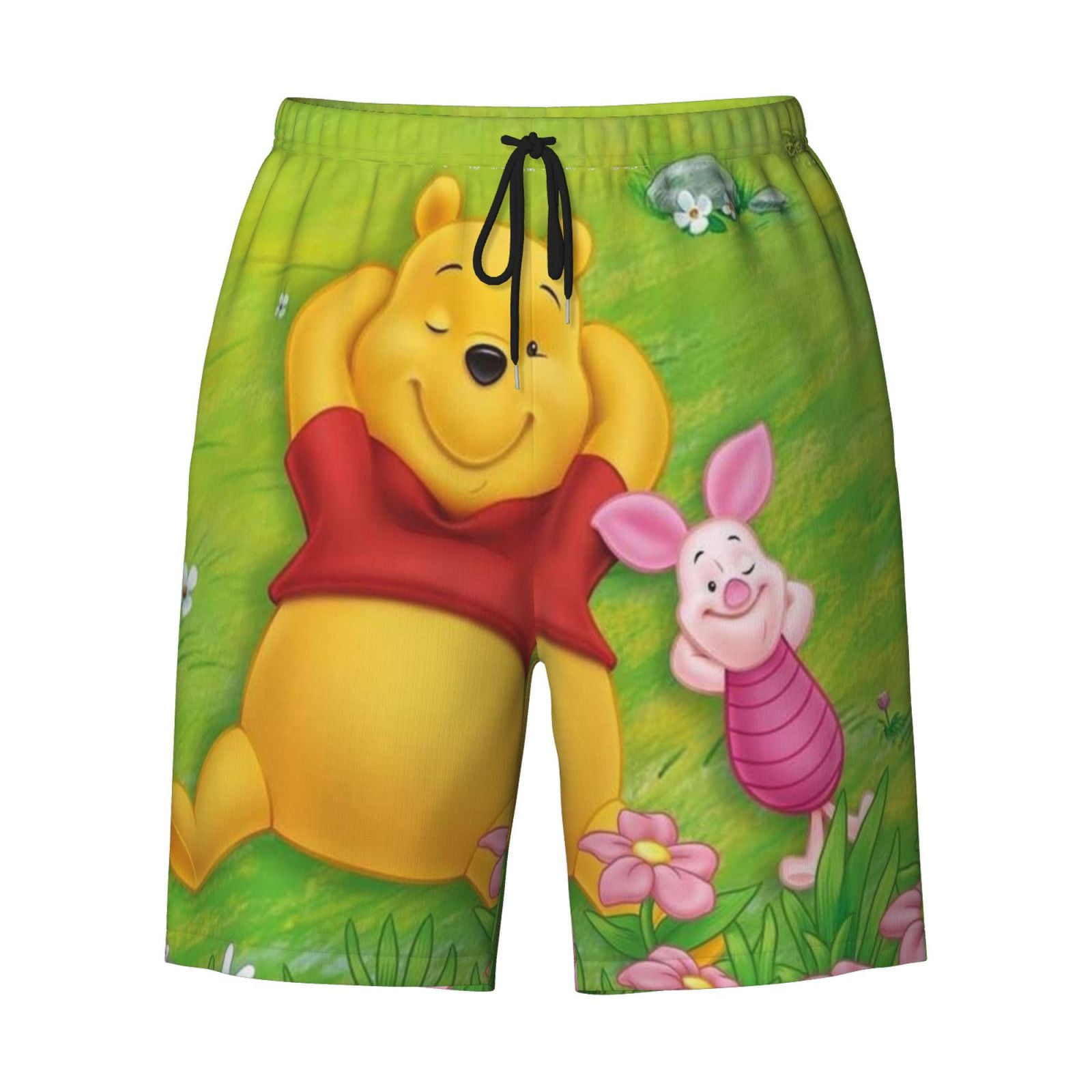 Winnie The Pooh Mens Swim Trunks Quick Dry Board Shorts with Mesh ...