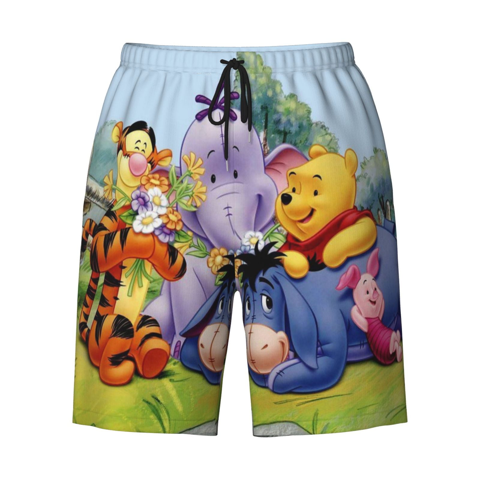 Winnie The Pooh Mens Swim Trunks Quick Dry Board Shorts with Mesh ...