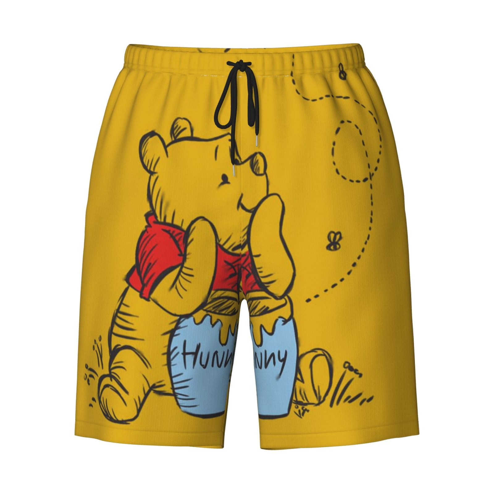 Winnie The Pooh Mens Swim Trunks Quick Dry Board Shorts with Mesh ...