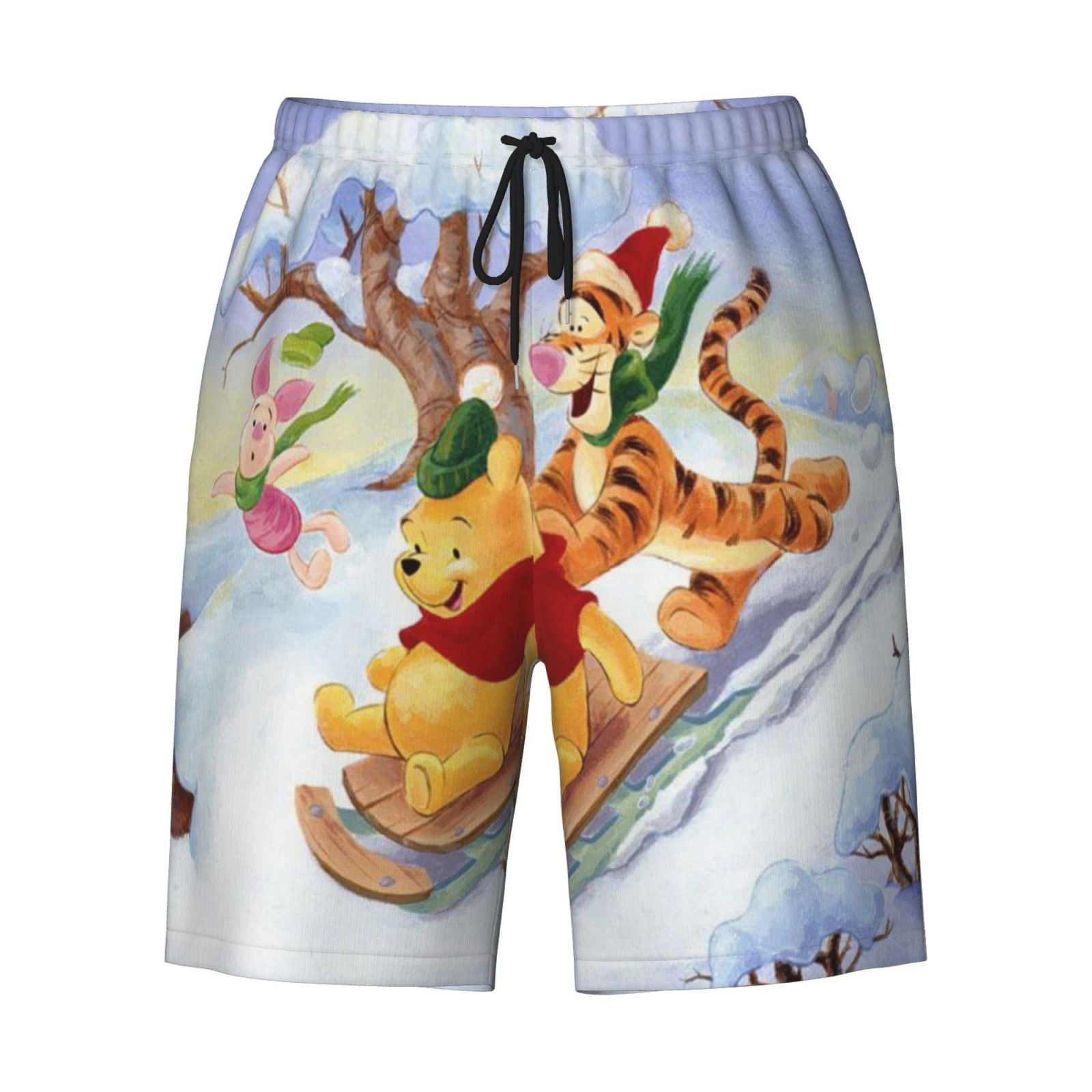 Winnie The Pooh Mens Swim Trunks Quick Dry Board Shorts with Mesh ...