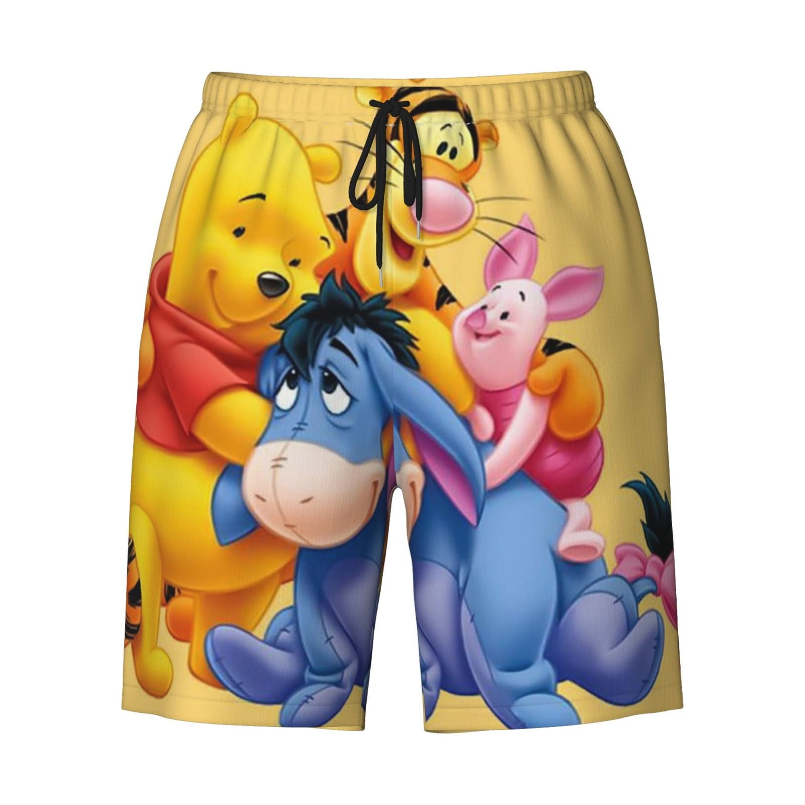 Winnie The Pooh Mens Swim Trunks Quick Dry Board Shorts with Mesh ...