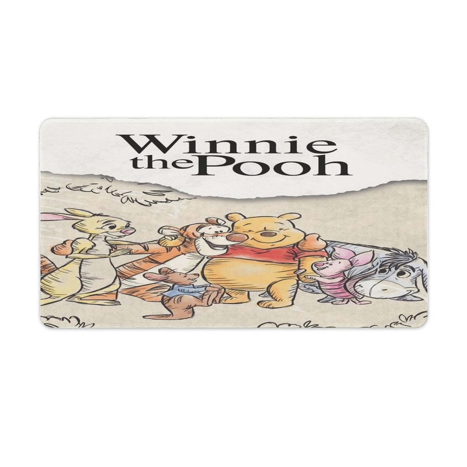 Winnie The Poo Mouse Pad with Stitched Edge Desk Mat Keyboard Pad for ...