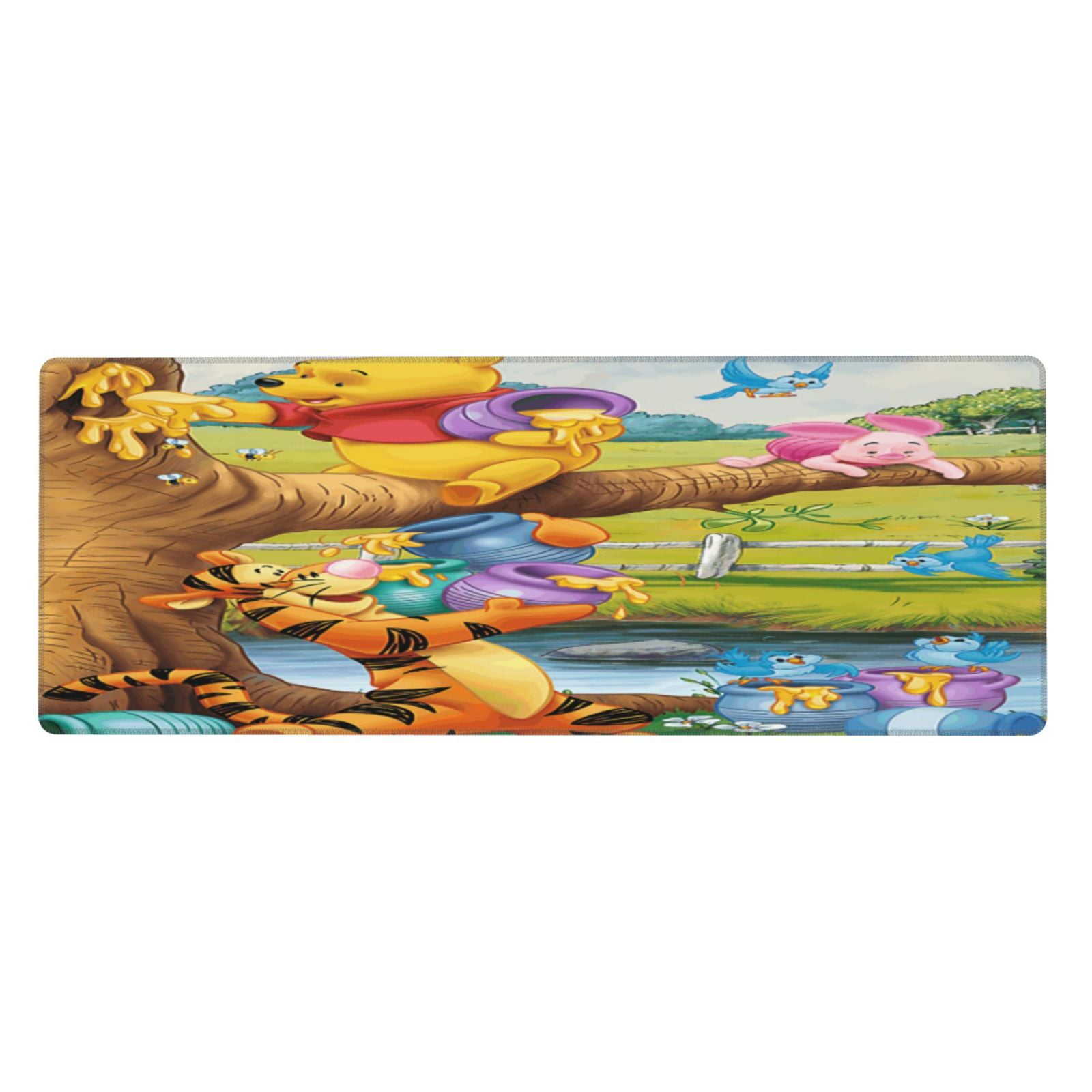 Winnie The Poo Mouse Pad with Stitched Edge Desk Mat Keyboard Pad for ...