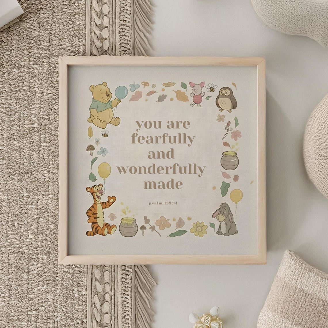 Winnie The Pooh Nursery Print: Christian Baby Room Decor Digital ...