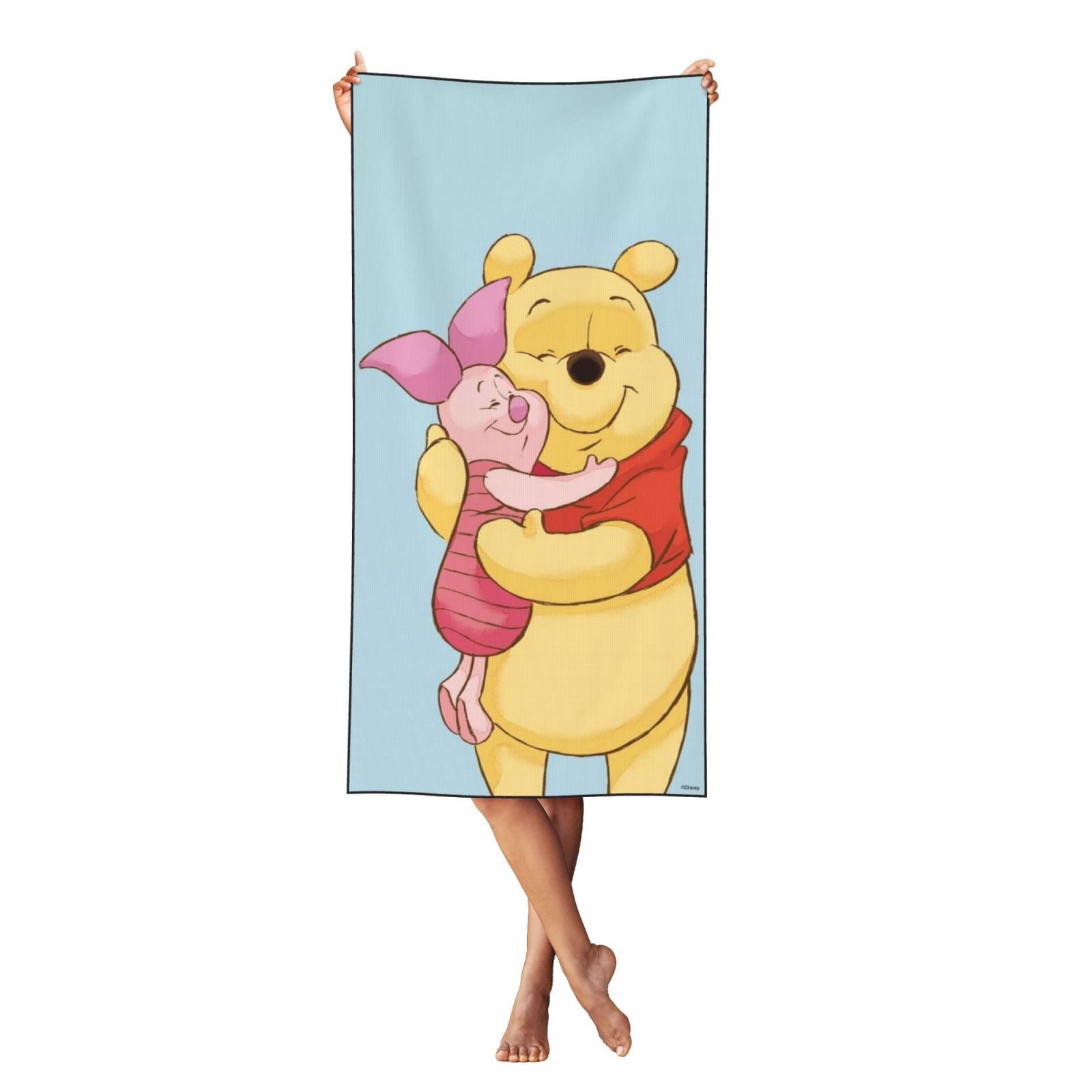 Winnie The Pooh Peach Skin Velvet Beach Towel Quick Dry Sand Free ...
