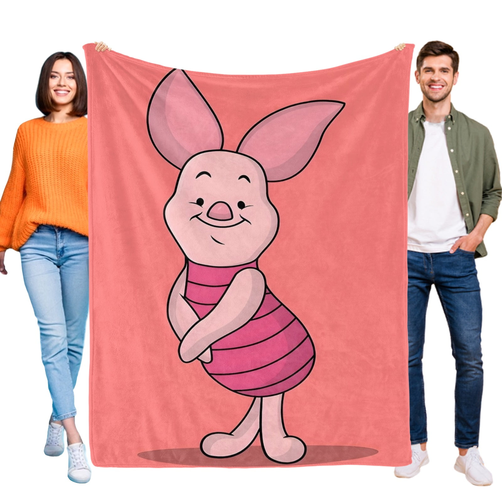 Winnie The Pooh-Piglet Flannel Blanket 39*59 inch Soft And Comfortable ...