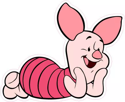 Winnie The Pooh Piglet Laying Sticker Window Decal Phone Decal Water ...