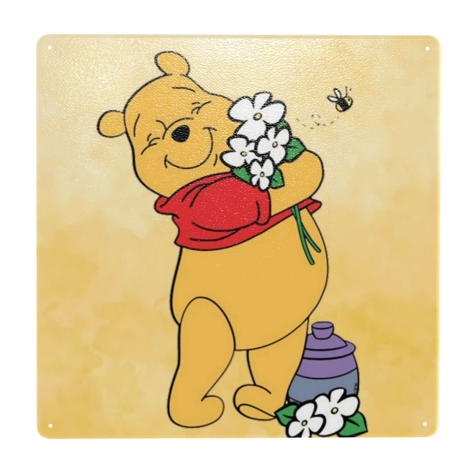 Winnie The Pooh Pintura Impresa En Estaño, Decoración De Pared Para El Hogar (12x 12in ...