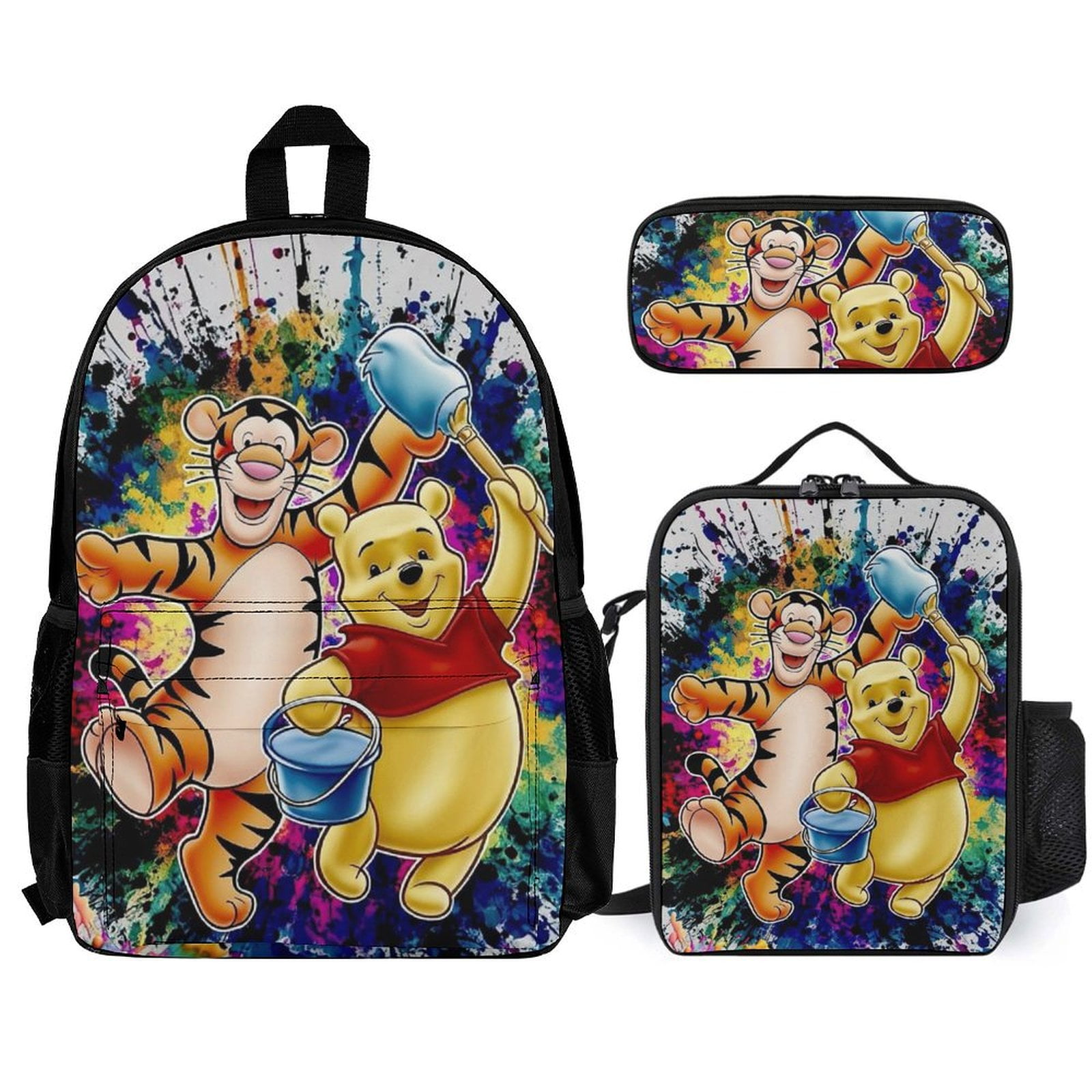 Winnie The Pooh Pocket Backpack, Crossbody Lunch Bag, Pen Case Set ...