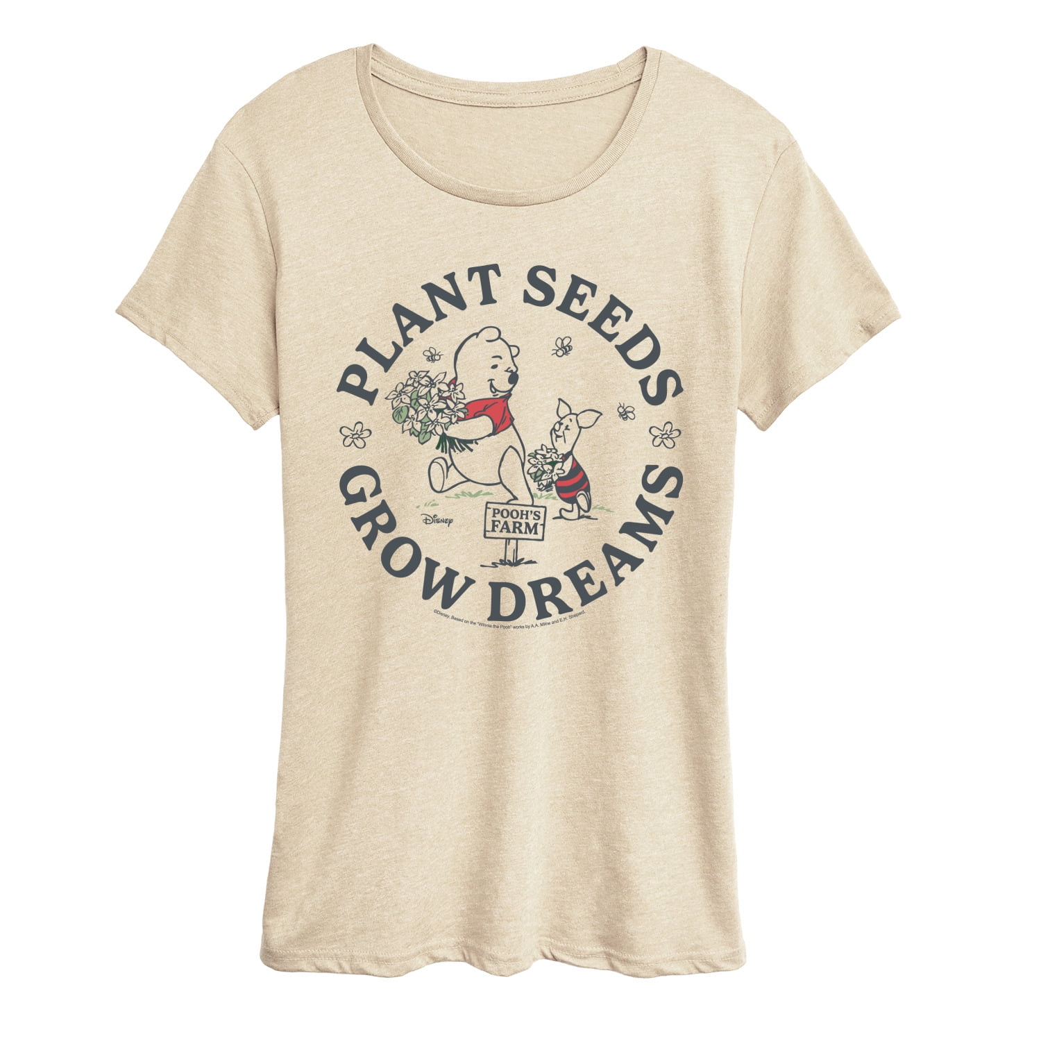 Winnie the Pooh - Plant Seeds Grow Dreams - Women's Short Sleeve ...