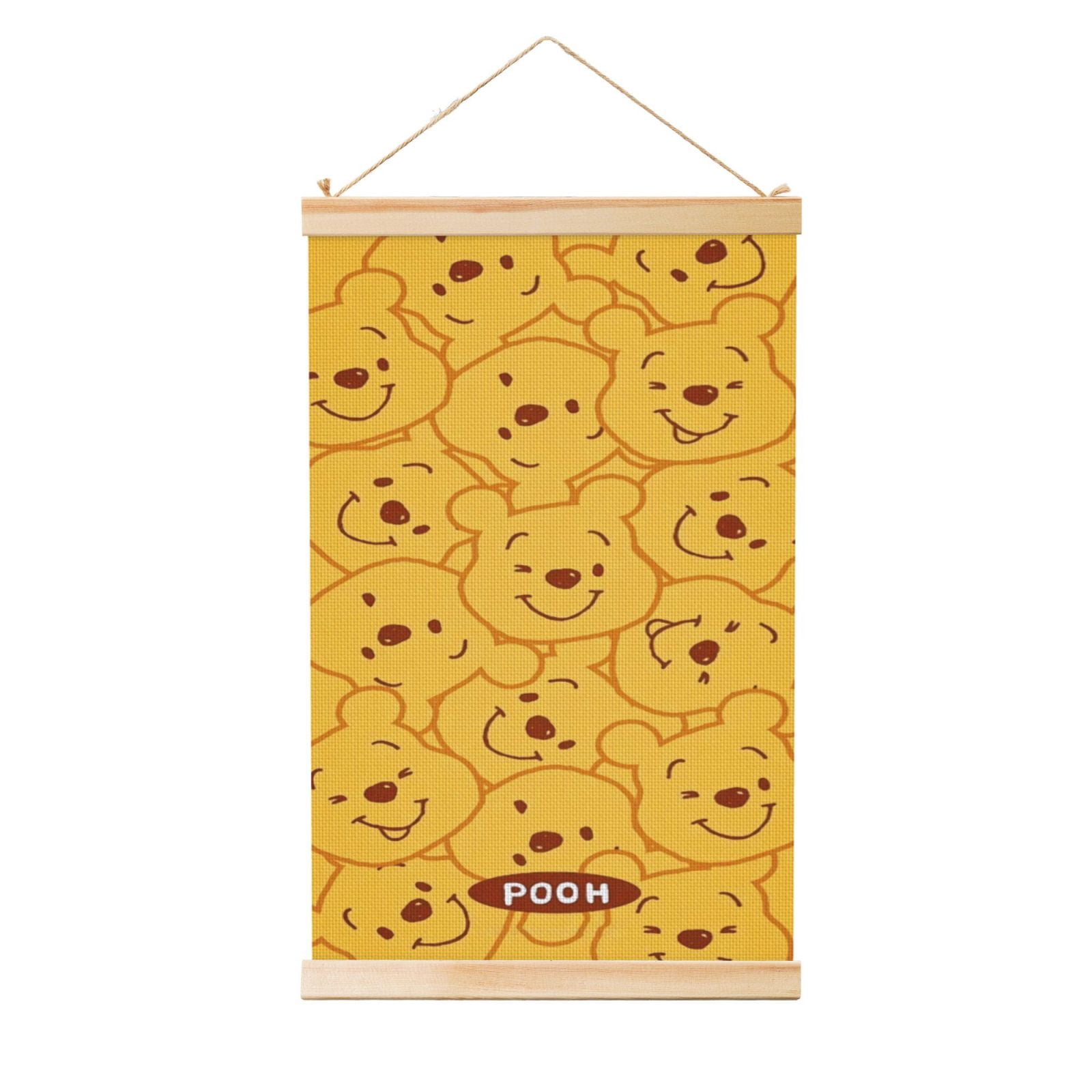 Winnie The Pooh Poster Aesthetic Canvas Wooden Shaft Wall Art Hanging ...