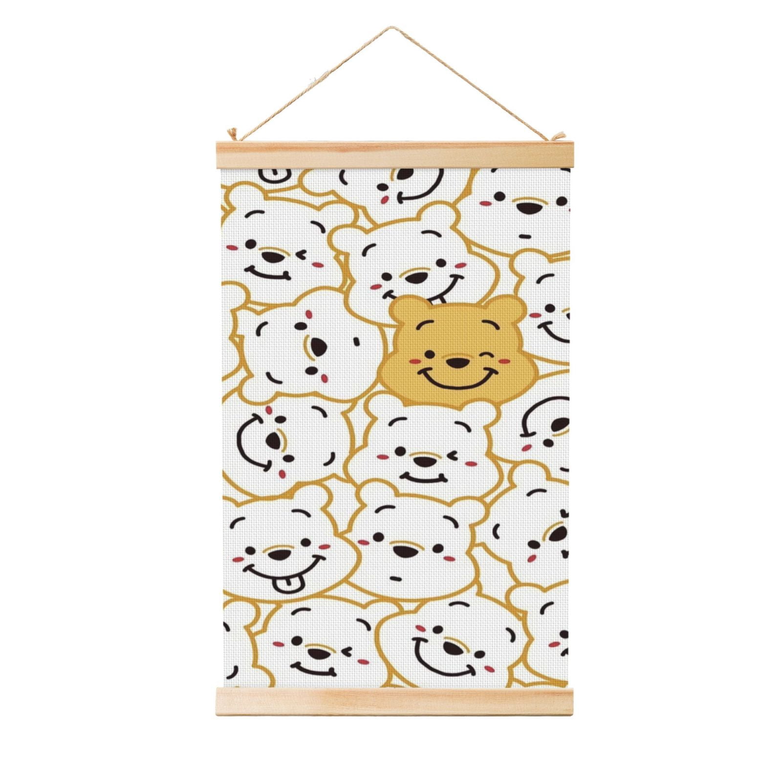 Winnie The Pooh Poster Aesthetic Canvas Wooden Shaft Wall Art Hanging ...
