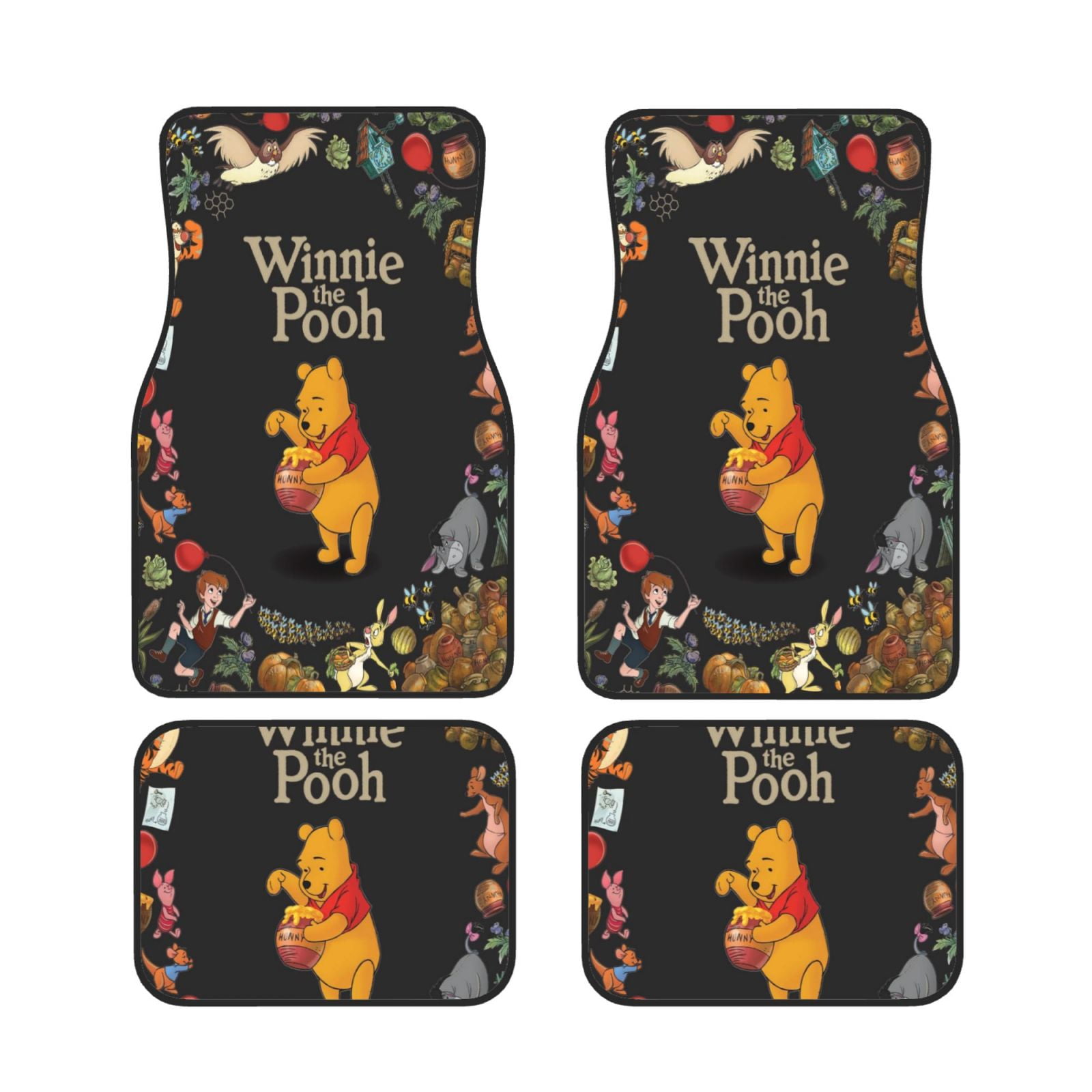 Winnie The Poo Print Car Floor Mat Durable Fabric Heavy Duty Auto Floor ...