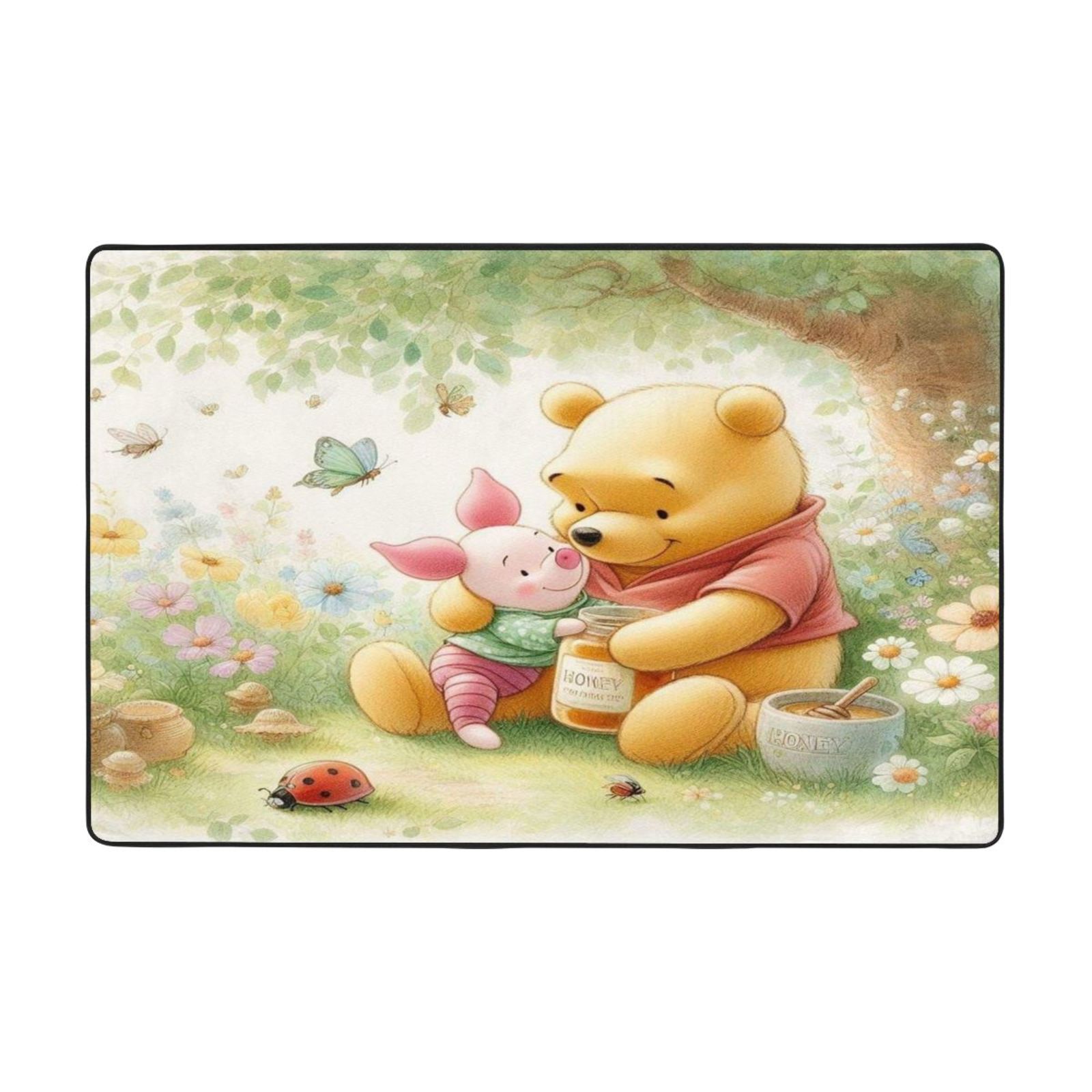 Winnie The Poo Rug Cartoon Character Carpet for Bedroom Livingroom ...