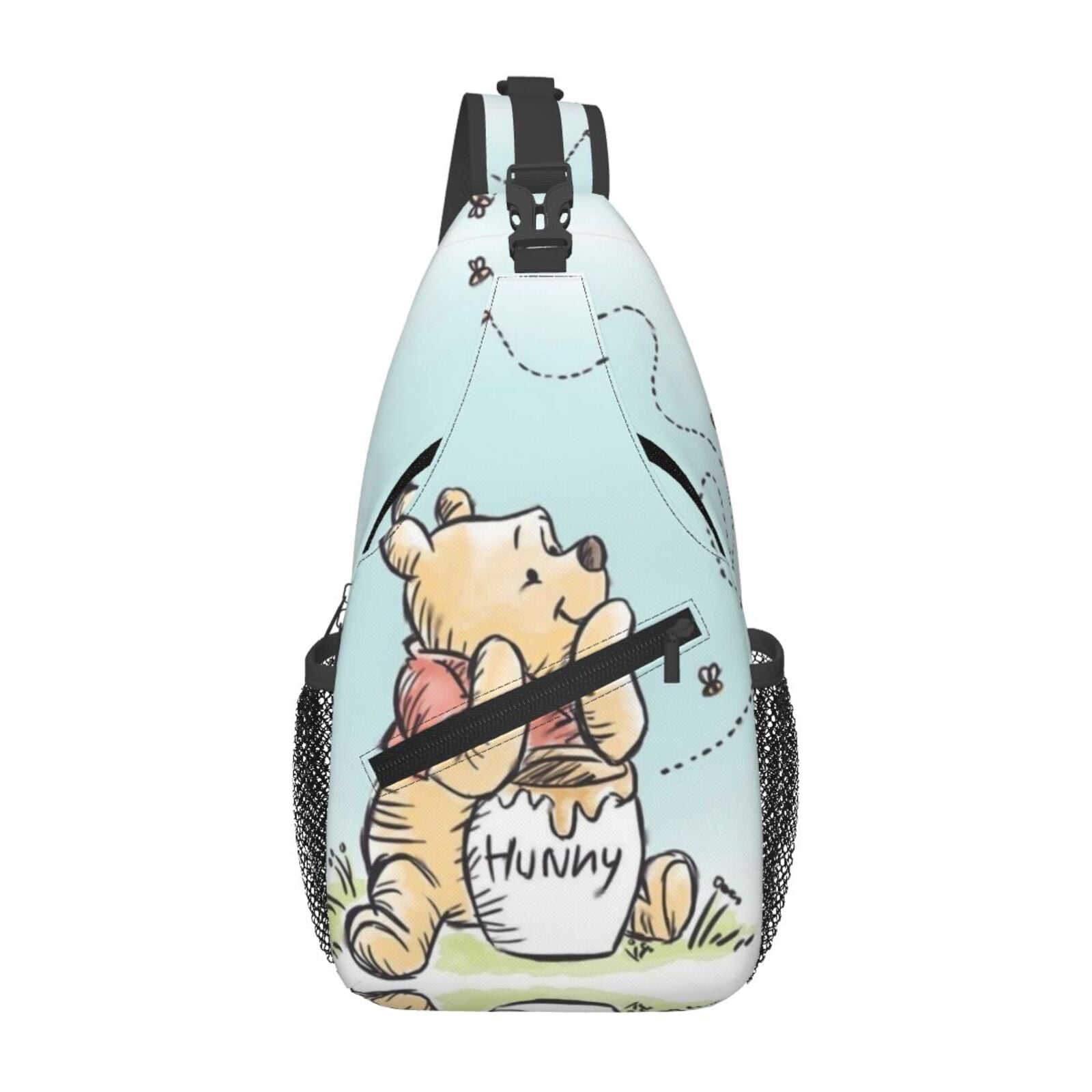 Winnie The Poo Sling Bag Crossbody Shoulder Backpack Gym Sports Travel ...