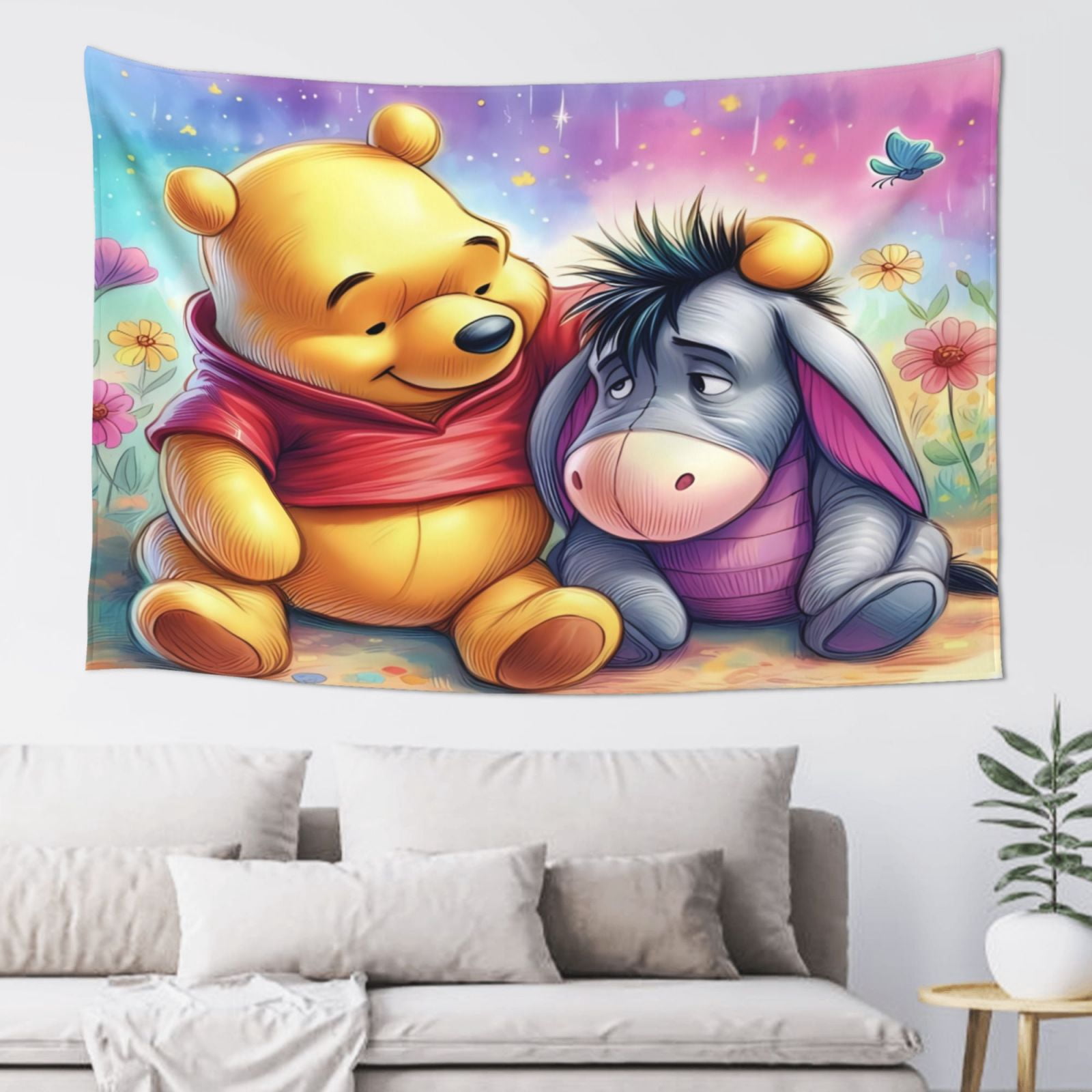 Winnie The Pooh Tapestry Wall Hanging Window Design for Bedroom College ...