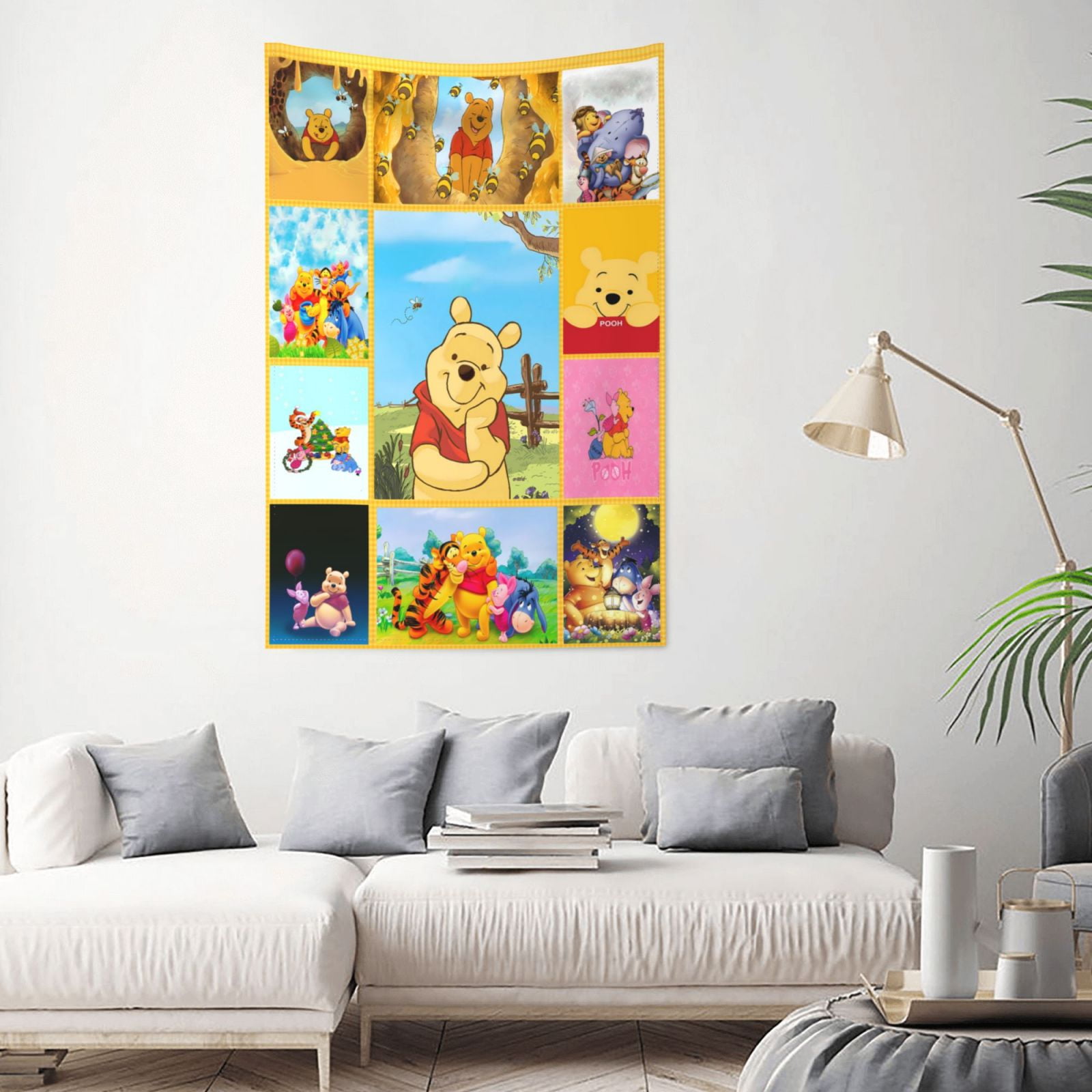Winnie The Pooh Tapestry Wall Hanging Window Design for Bedroom College ...