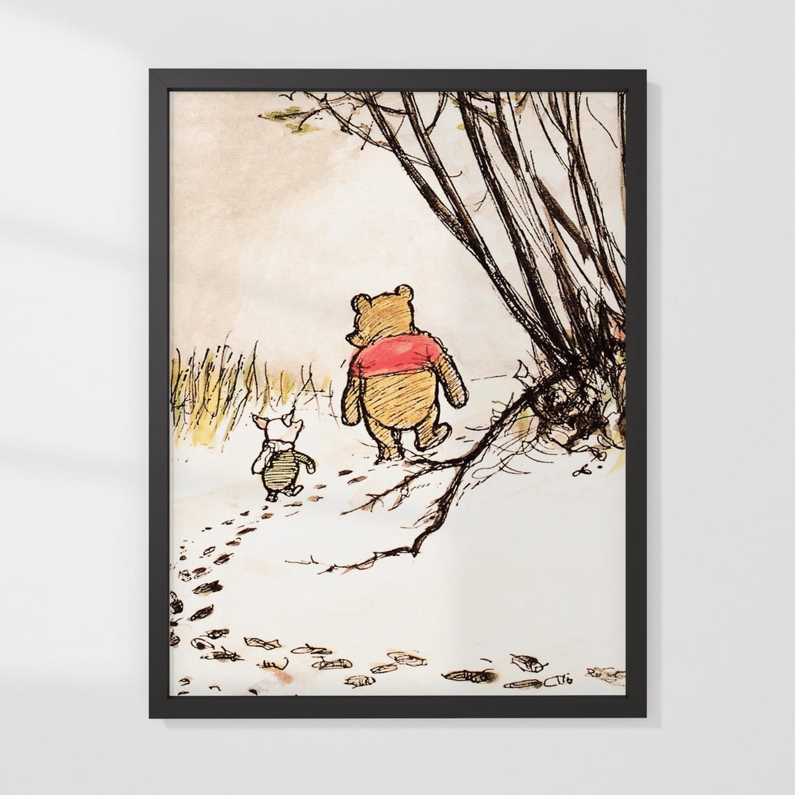Winnie The Pooh Wall Art, Vintage Fine Art Print For Nursery, Classic ...