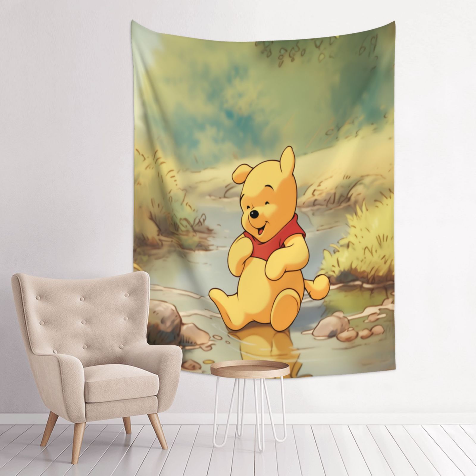 Winnie The Poo Wall Tapestry Anime Poster for Bedroom Aesthetics Funny ...