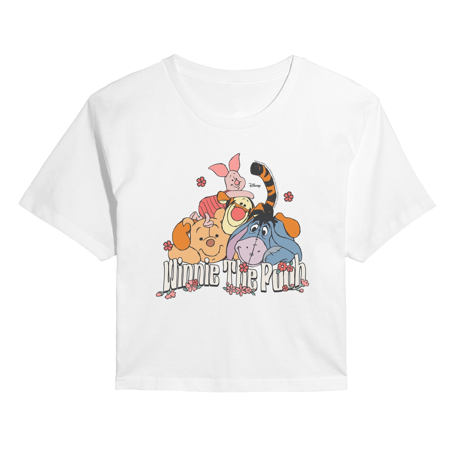 Winnie The Pooh - Winnie Friends - Juniors Cropped Graphic T-Shirt ...