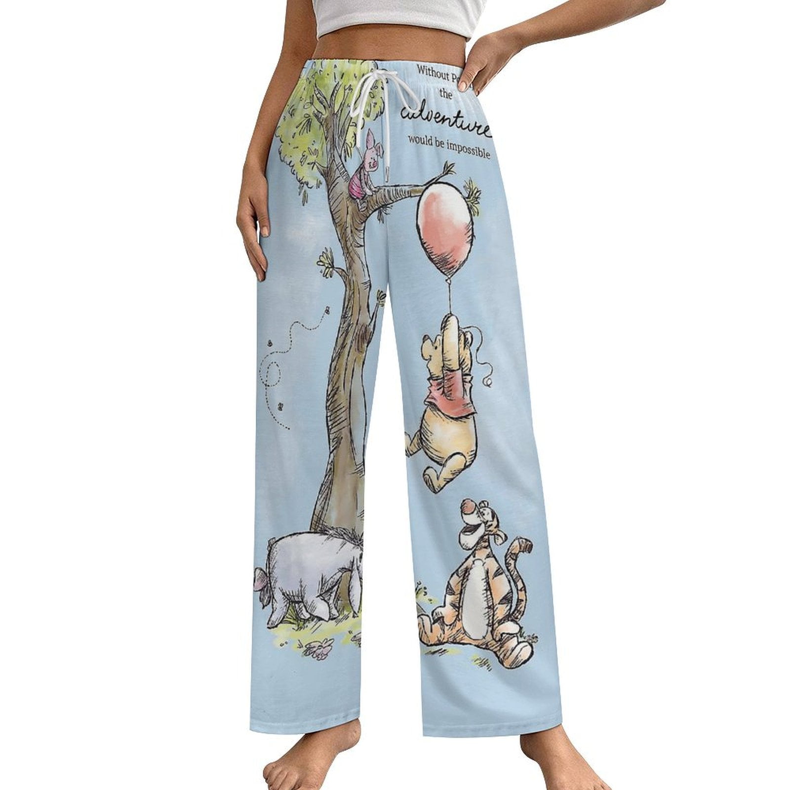 Winnie The Pooh Women Pajama Suit Sleepwear Long Pants Pajama Lady Pjs ...