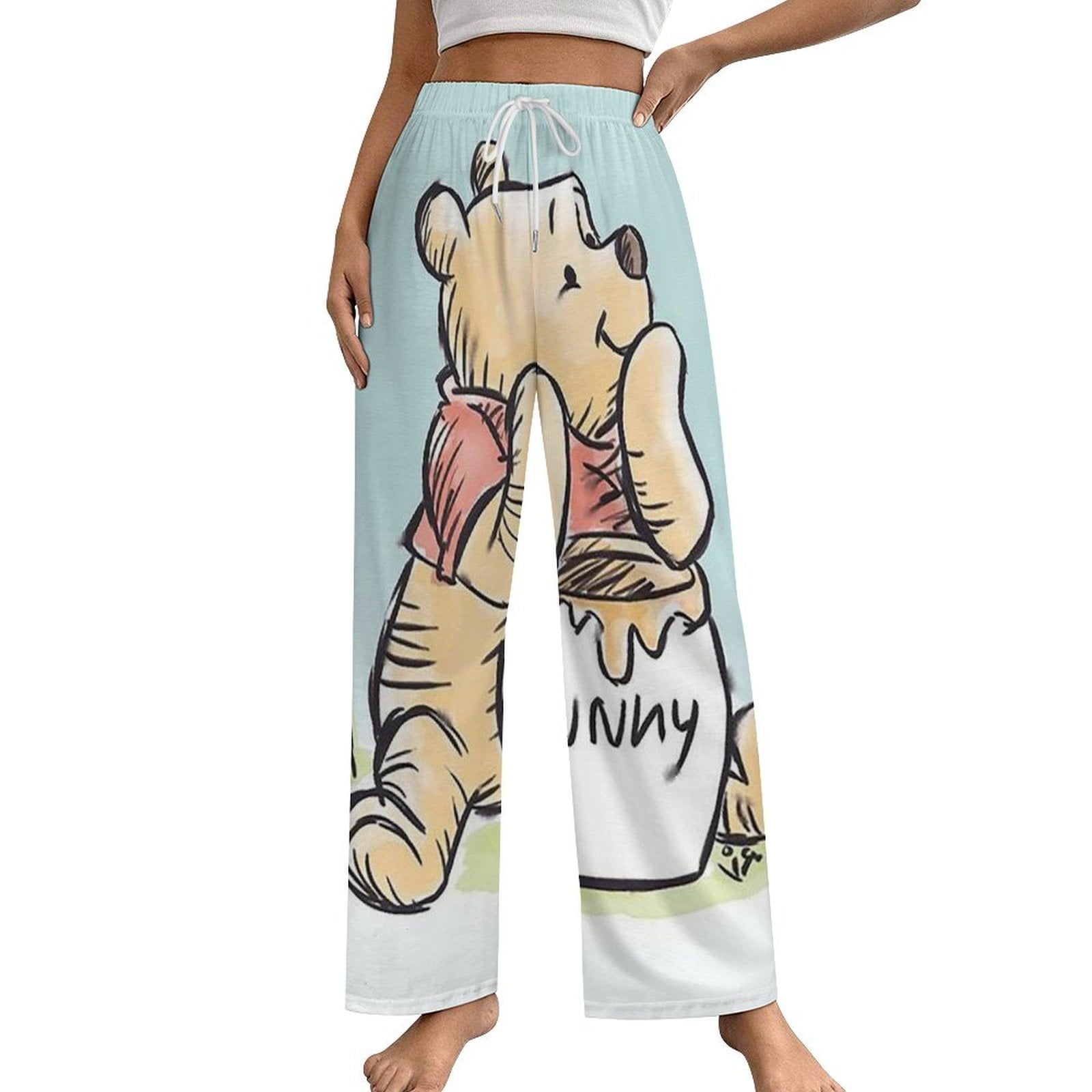 Winnie The Pooh Women Pajama Suit Sleepwear Long Pants Pajama Lady Pjs ...