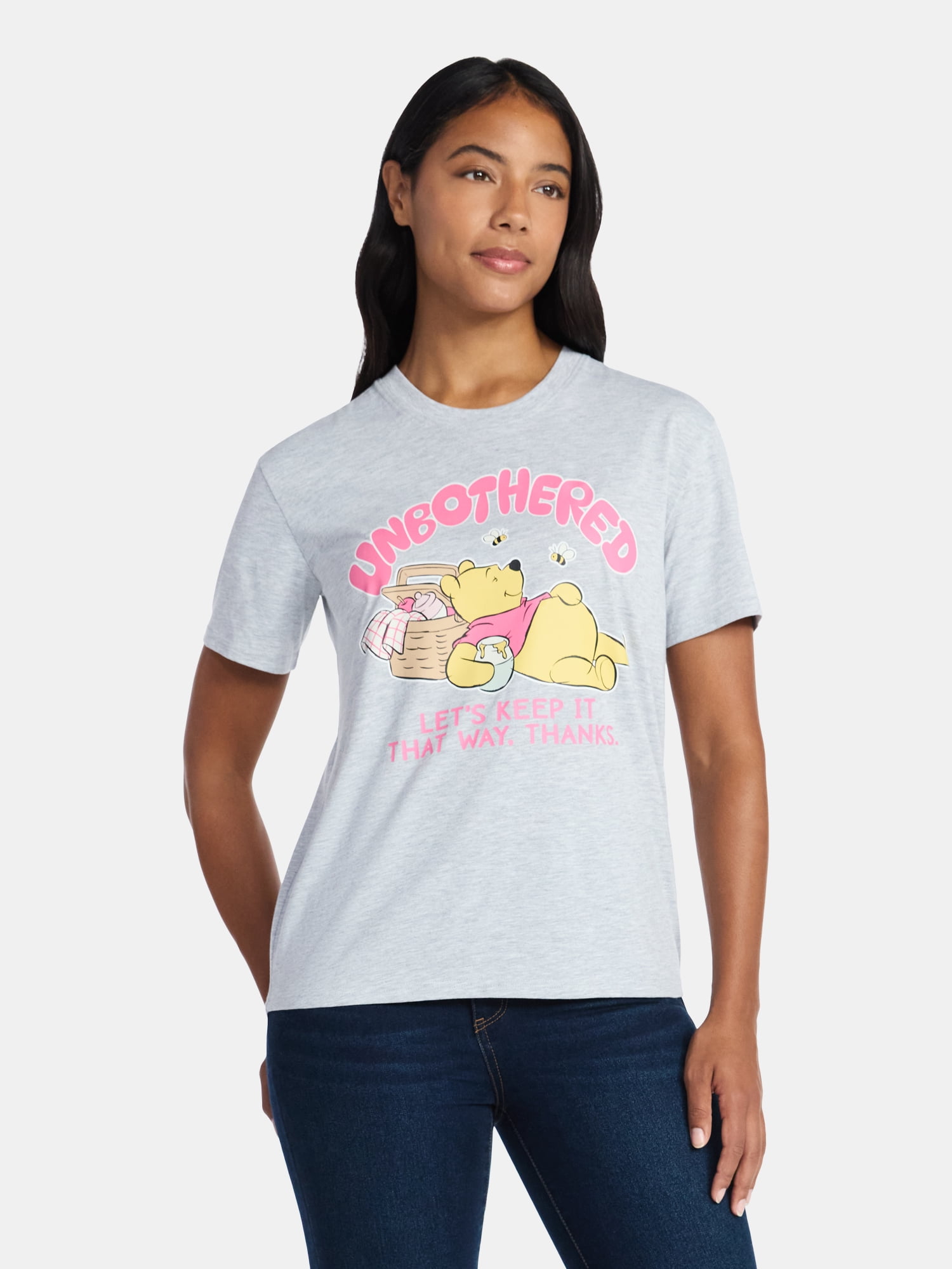 Winnie the Pooh Women's Graphic Tee with Short Sleeves, Sizes XXS-XXL ...