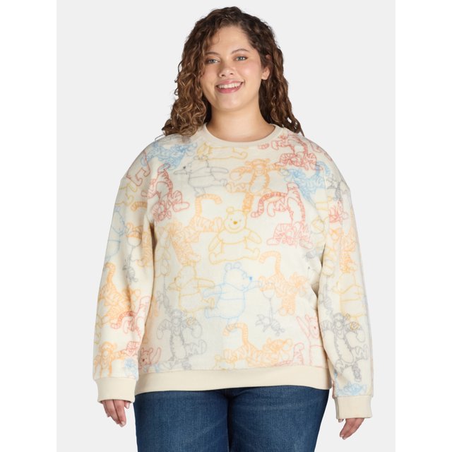 Winnie the Pooh Women's Plus Size Graphic Sweatshirt Gift Box, Sizes 1X ...