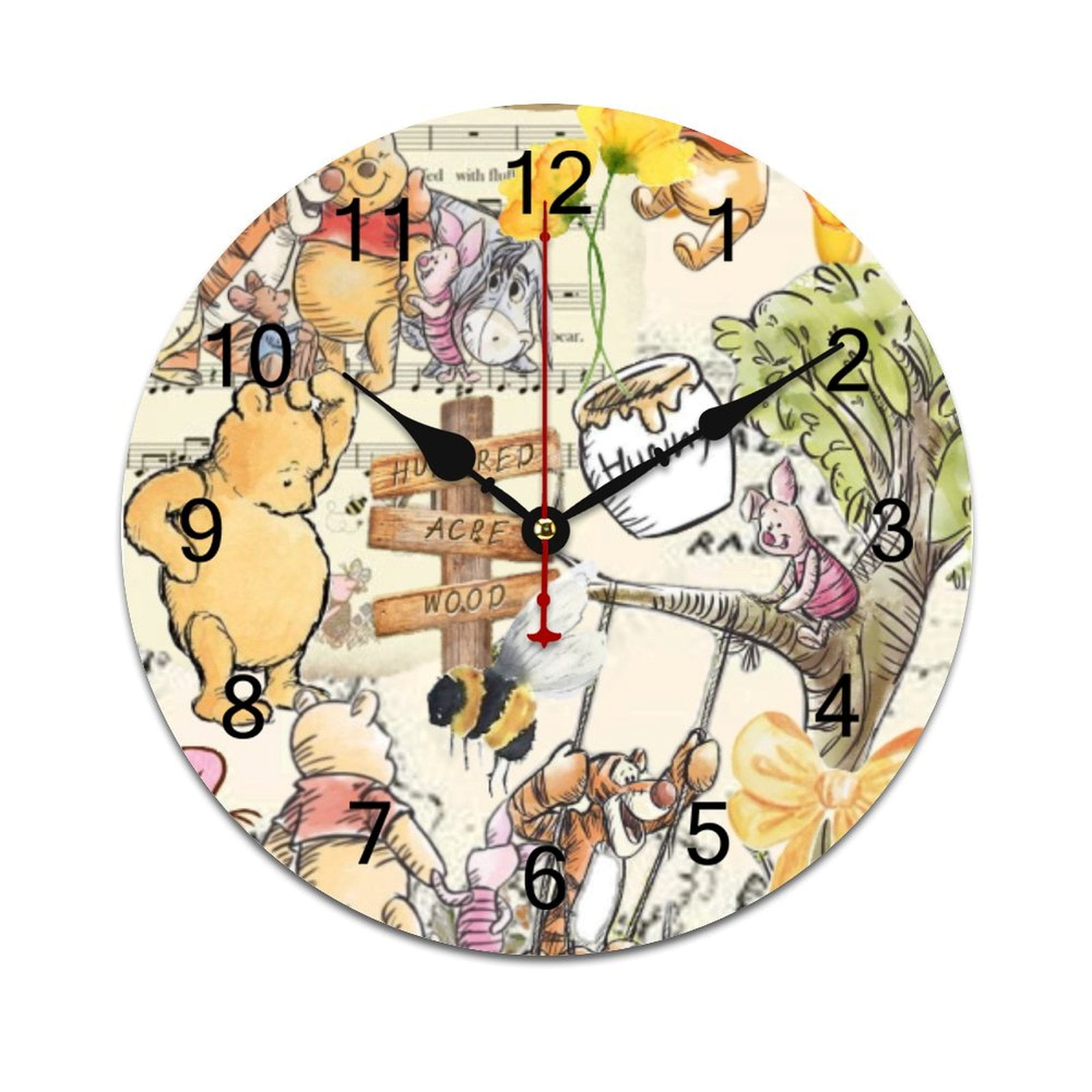 Winnie The Pooh wall clocks battery operated decorative 25cm/9.84in ...