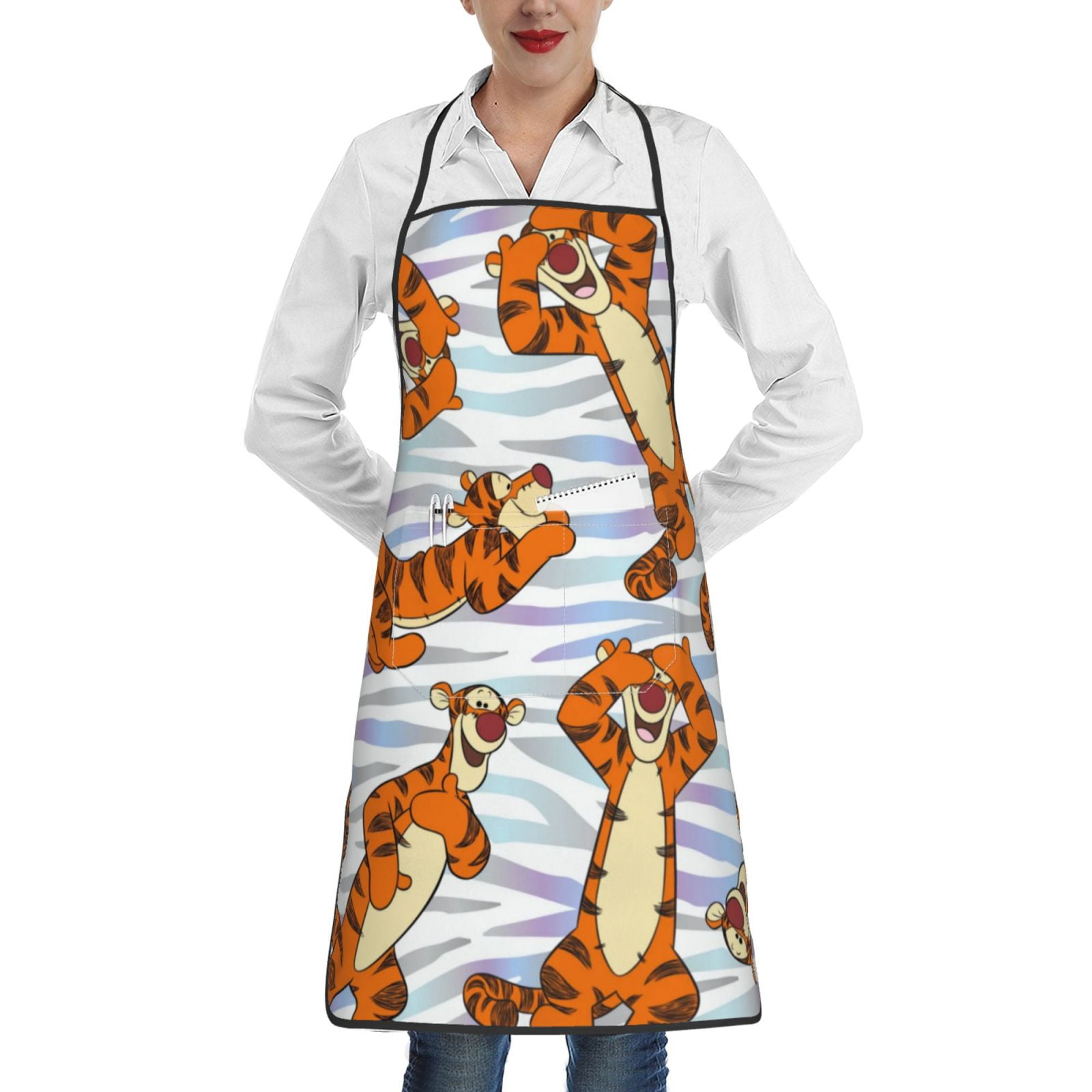Winnie Waterproof Cooking Aprons, Adjustable Bib Soft Chef Apron With 2 ...