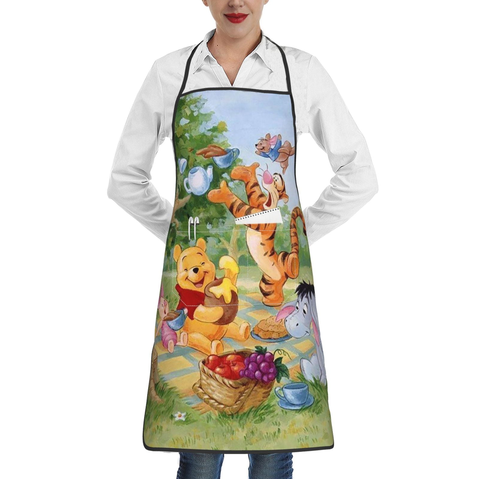 Winnie Waterproof Cooking Aprons, Adjustable Bib Soft Chef Apron With 2 ...