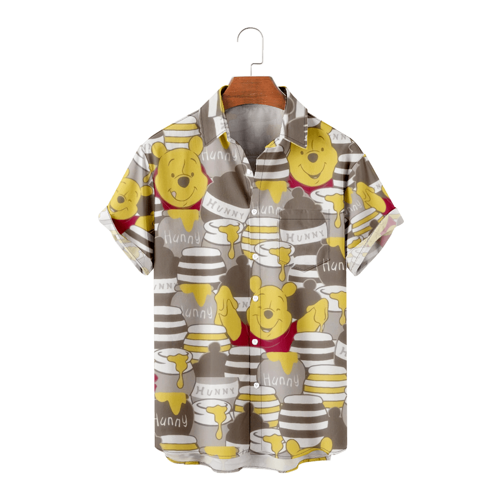 Winnie the Pooh Adult Shirt Pretty Casual Animation Paint Top for Young ...