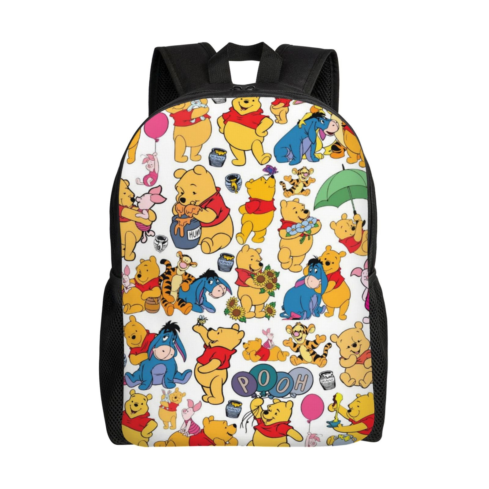 Winnie the Pooh Anime Backpack Cartoon Travel Bags 3D Printed Casual ...
