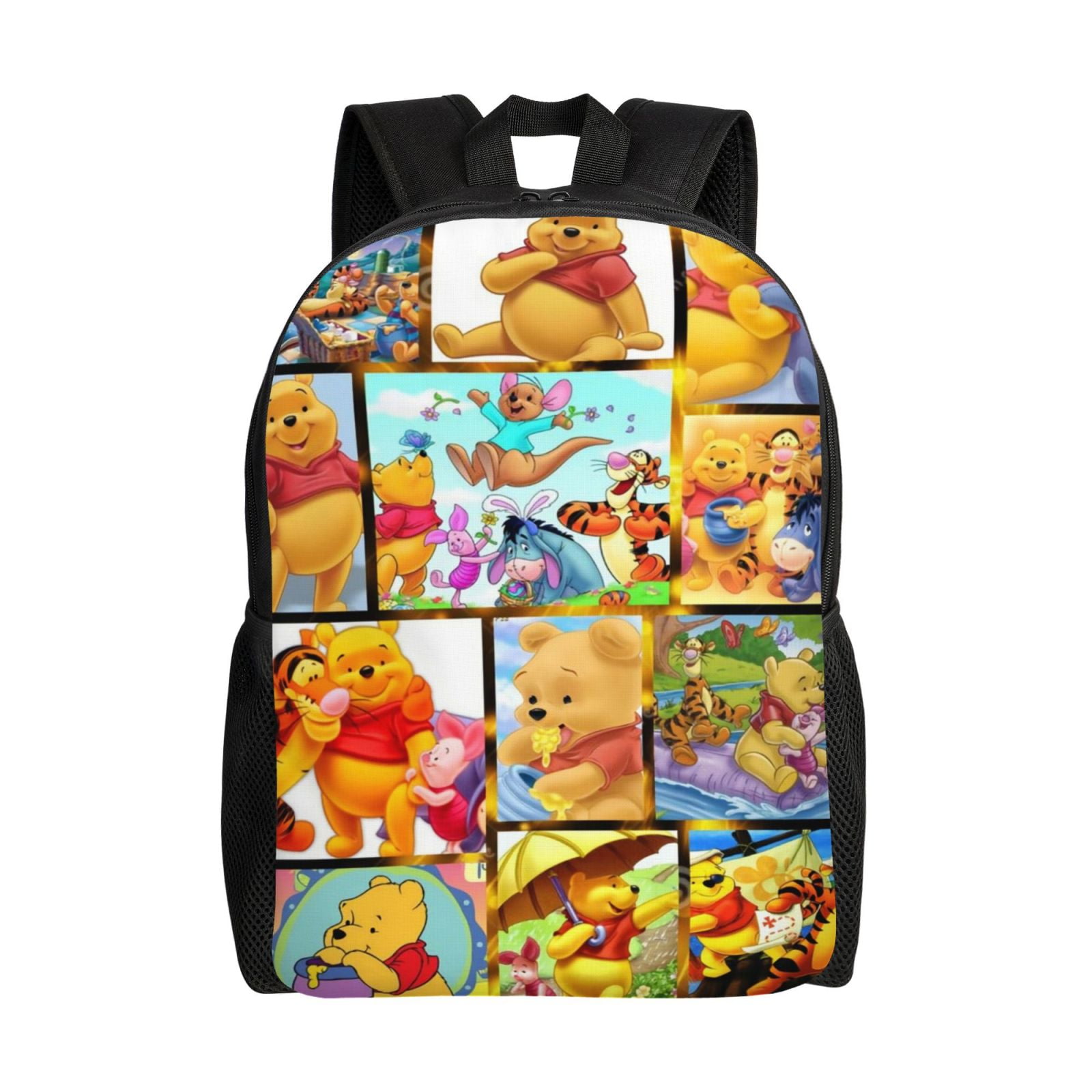 Winnie the Pooh Anime Backpack Cartoon Travel Bags 3D Printed Casual ...