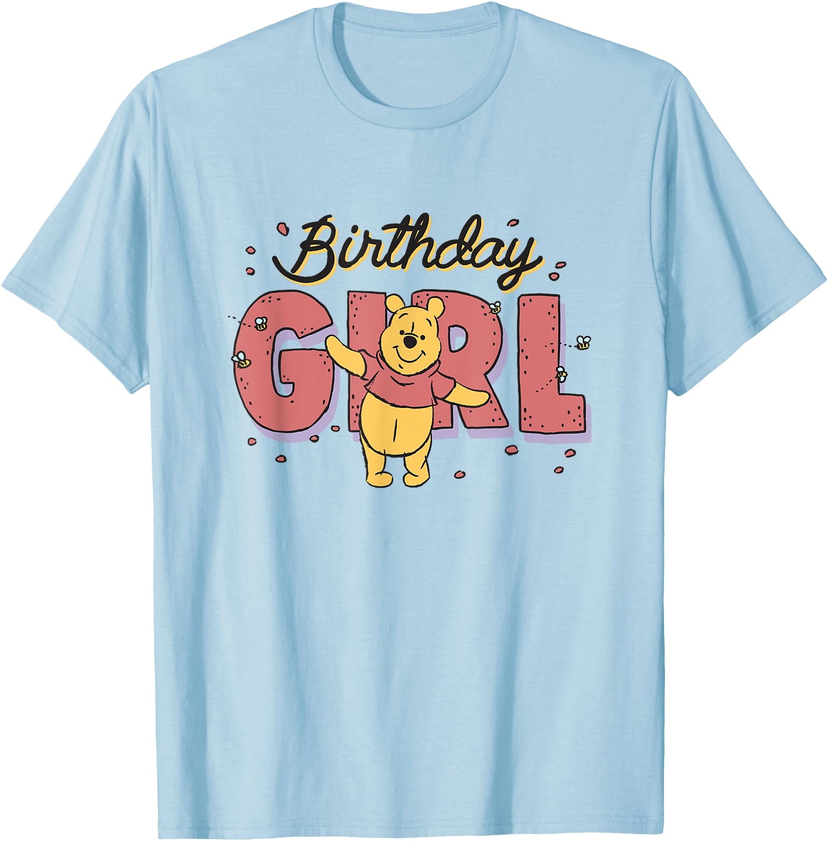 Winnie the Pooh Birthday Girl Buzzing Bees Unisex Softstyle T-Shirt for ...