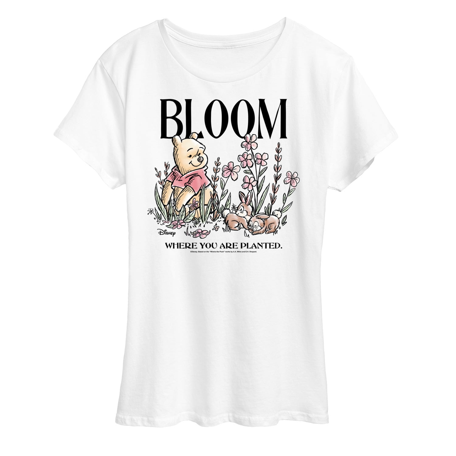 Winnie the Pooh - Bloom Where You Are Planted - Women's Short Sleeve ...