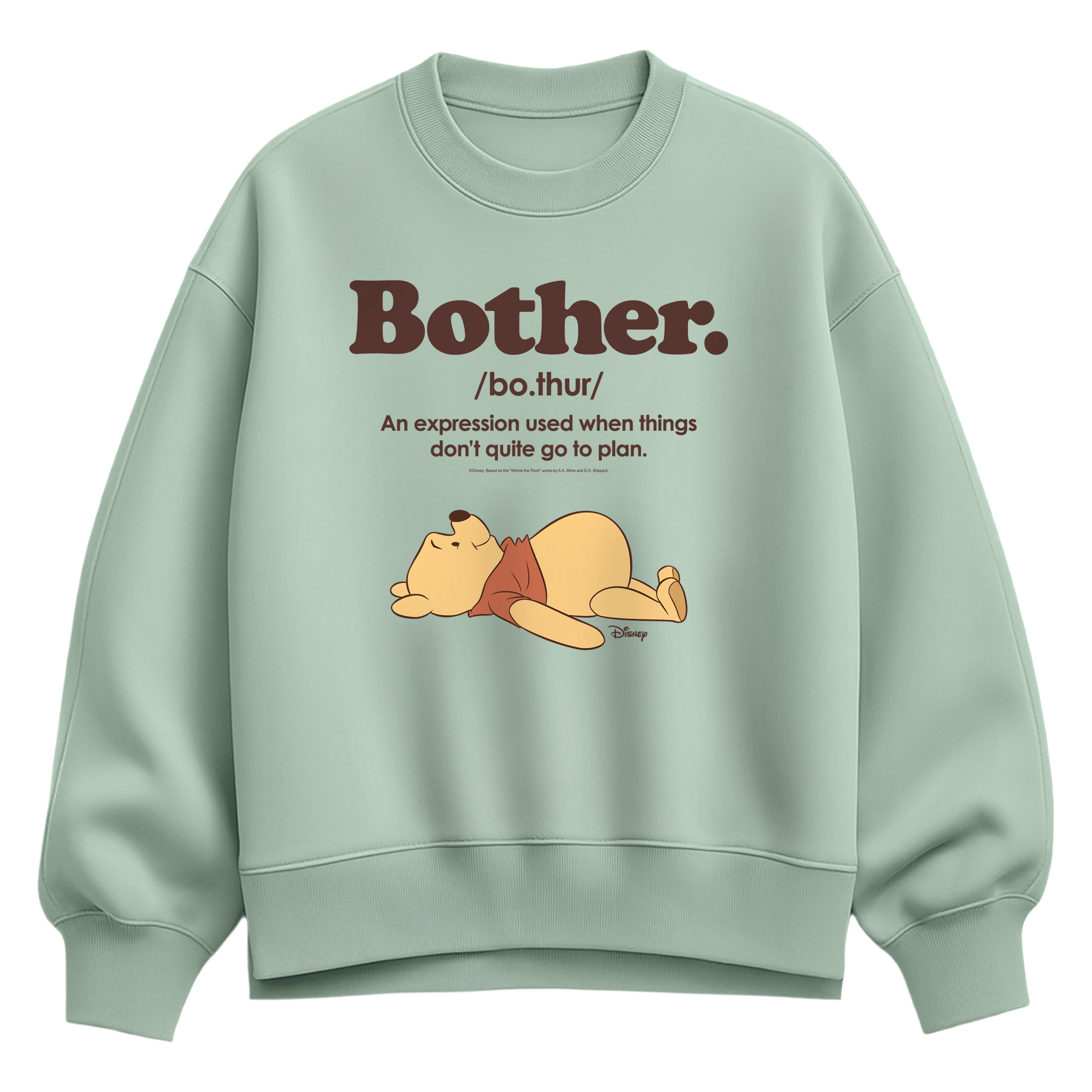 Winnie the Pooh - Bother Definition - Women's Oversized Fleece Crew ...