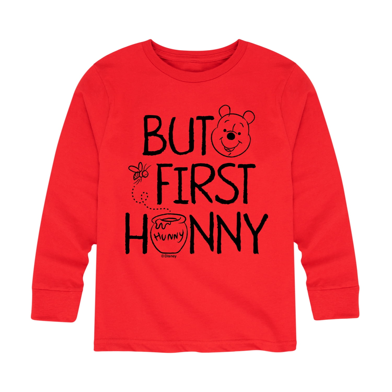 Winnie the Pooh - But First Hunny - Toddler And Youth Long Sleeve ...