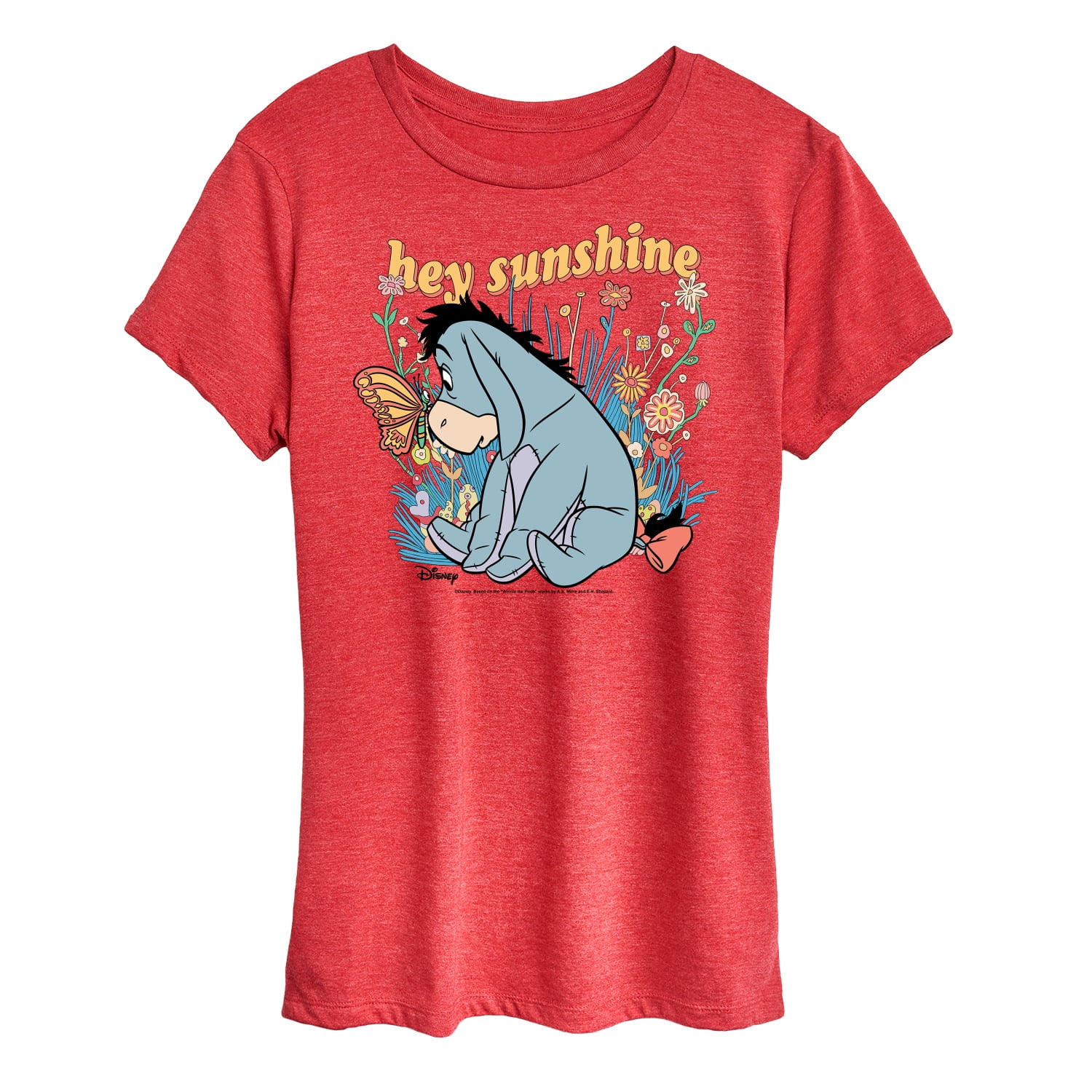 Winnie the Pooh - Butterfly Friends with Eeyore - Women's Short Sleeve ...