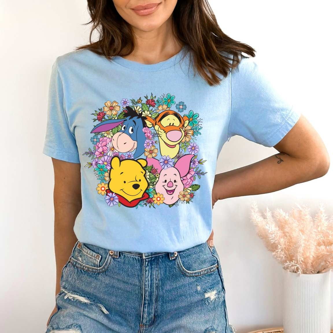 Winnie the Pooh Characters Shirt, Eeyore Donkey, Tigger,Piglet, Disney ...