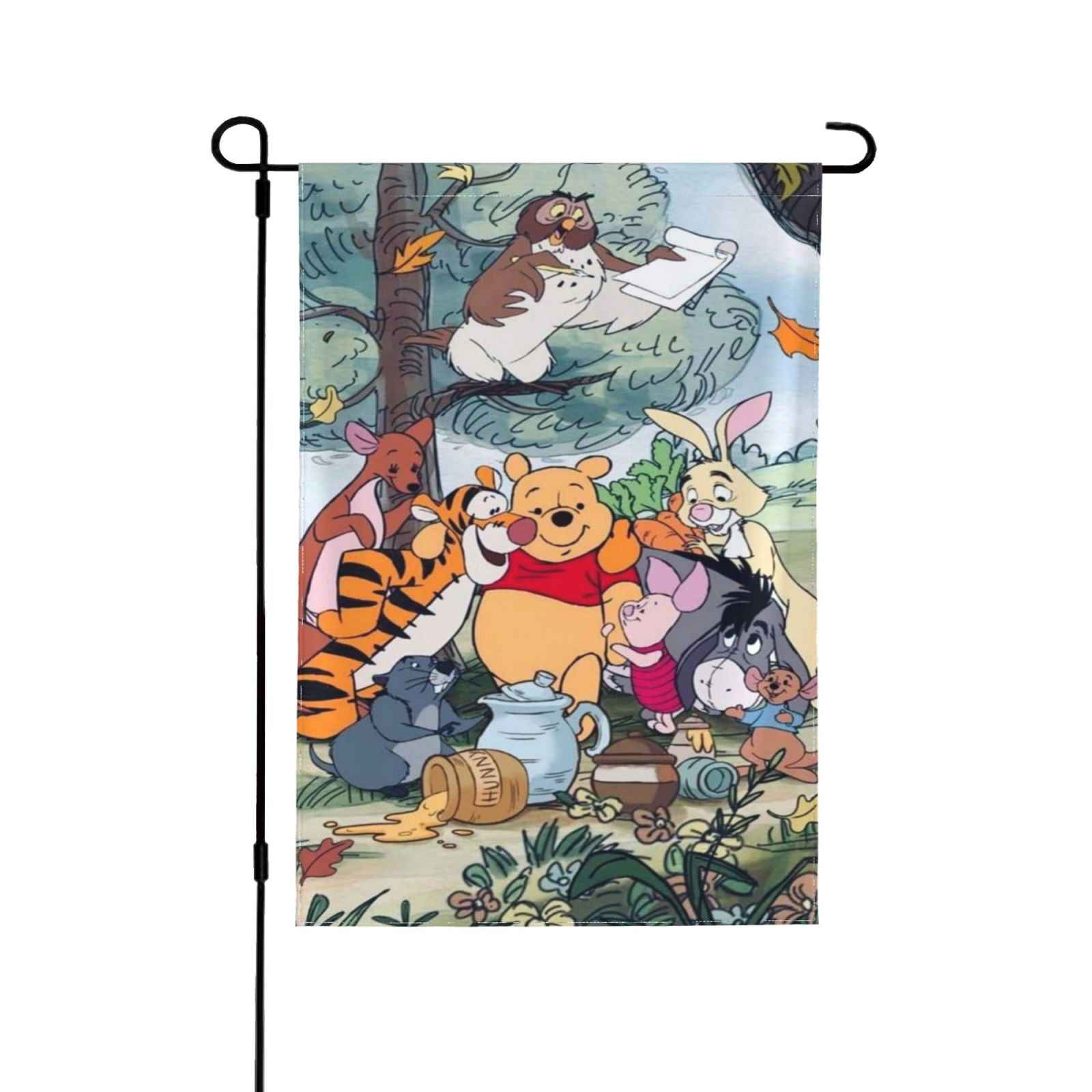 Winnie_the Pooh Double Sided Cartoon Yard Flags 12.5x18 Inch Burlap ...