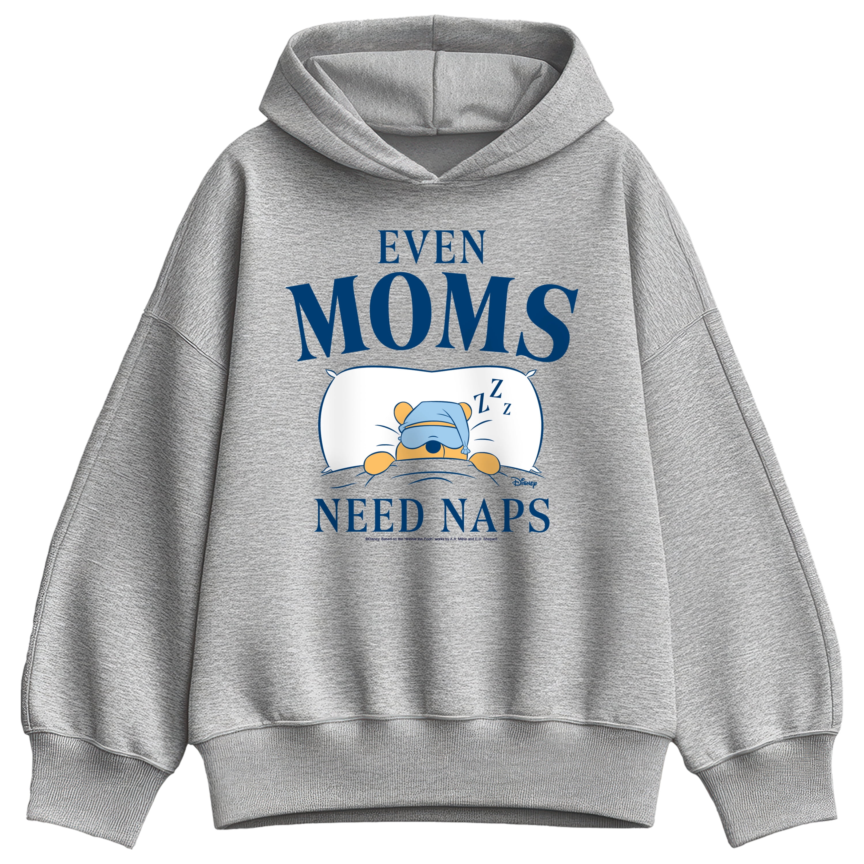 Winnie the Pooh - Even Moms Need Naps - Women's Oversized Fleece Hoodie ...
