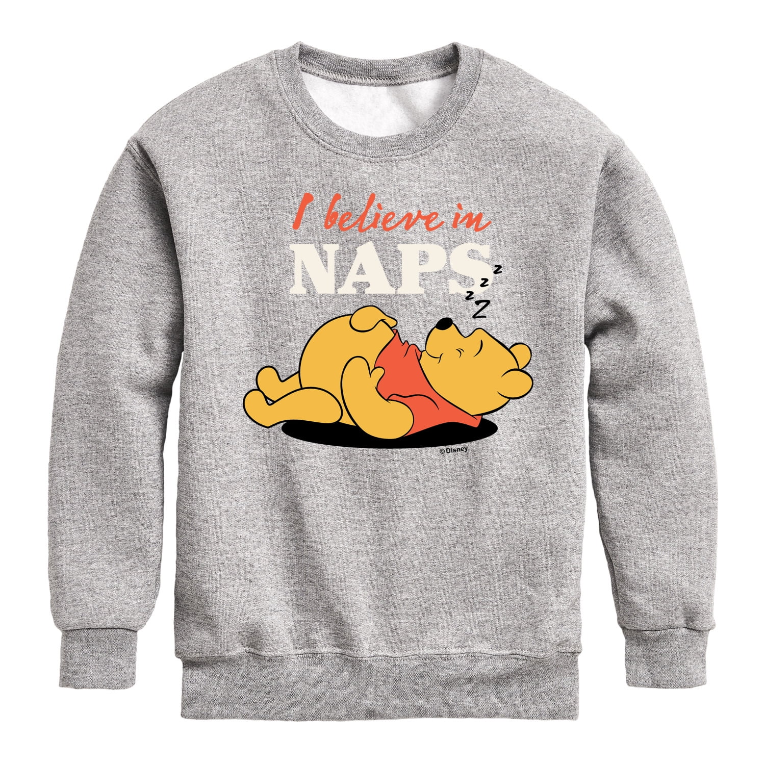 Winnie the Pooh - I Believe in Naps - Toddler And Youth Crewneck Fleece ...