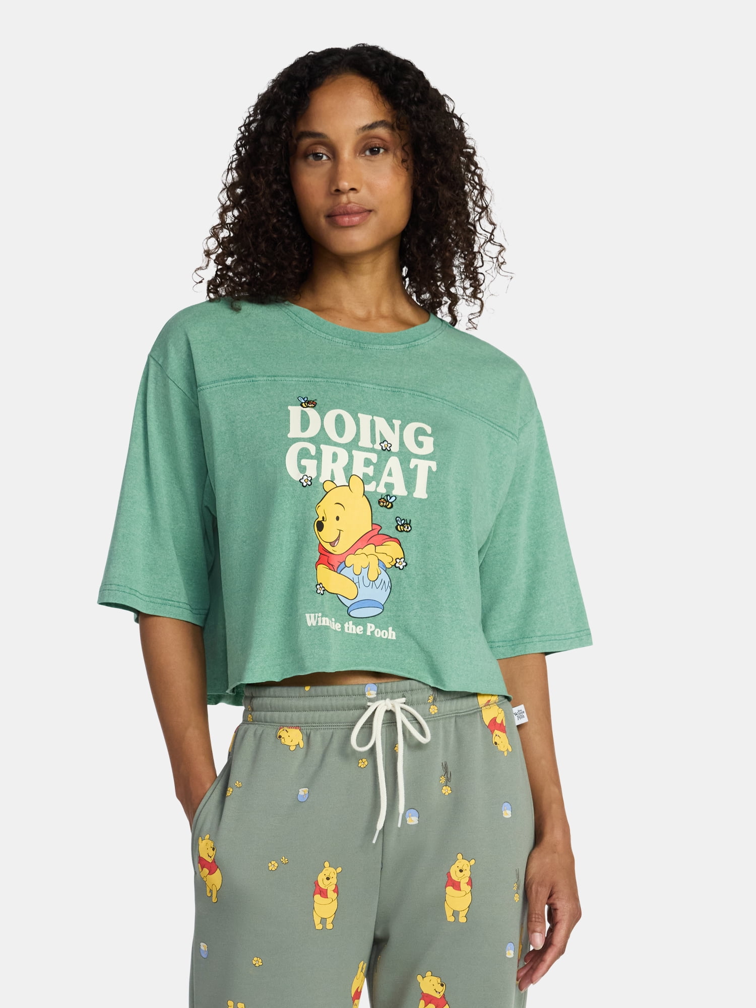 Winnie the Pooh, Women's Skimmer Tee, Doing Great, Sizes XXS-XXL ...