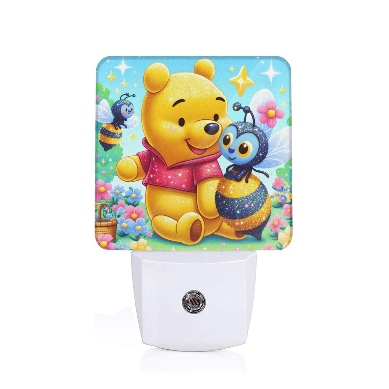 Winnie the Pooh LED Night Light Plug in,Dusk to Dawn Sensor,Cute ...
